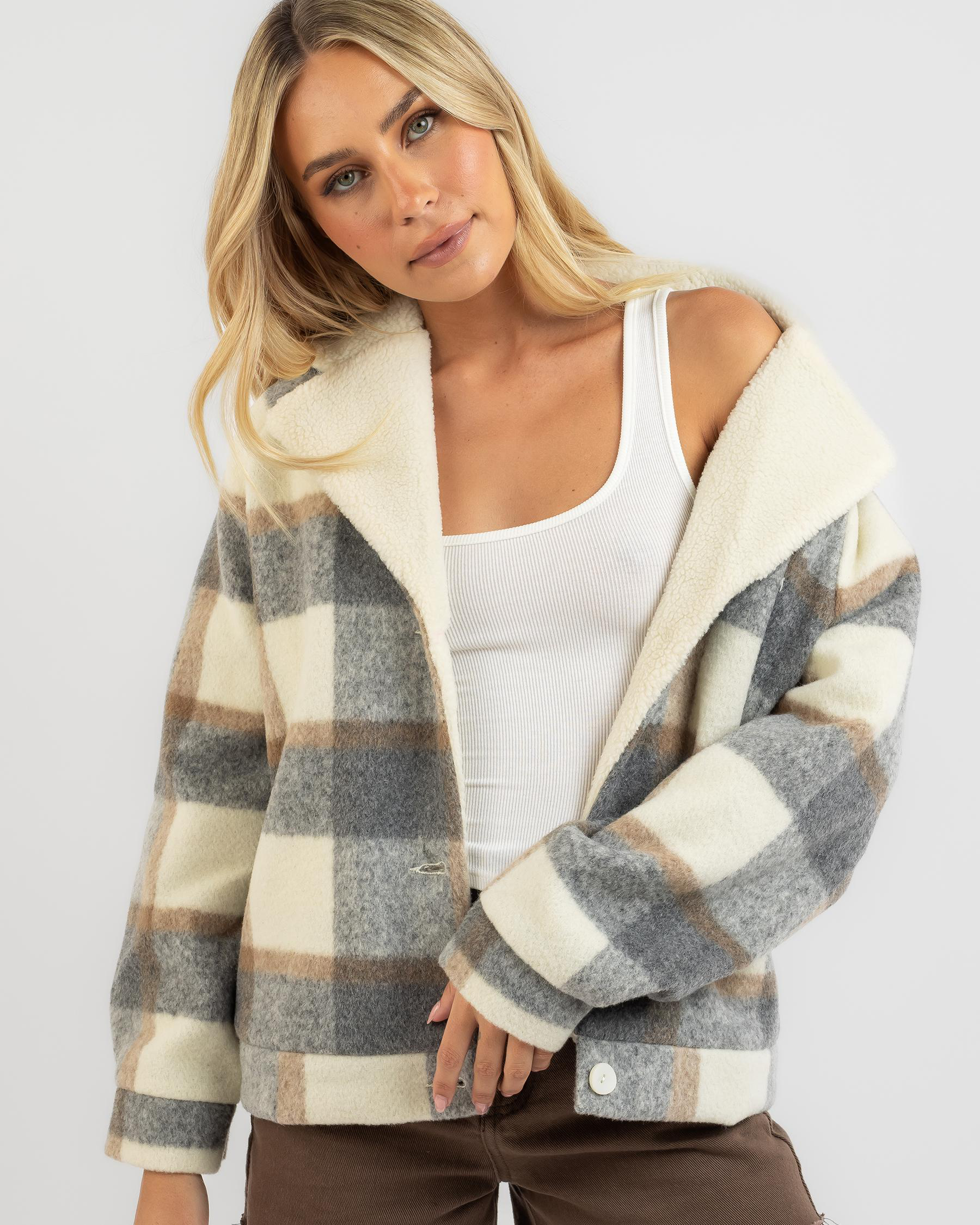 Shop Rusty Diane Jacket In Coconut Cream - Fast Shipping & Easy Returns ...