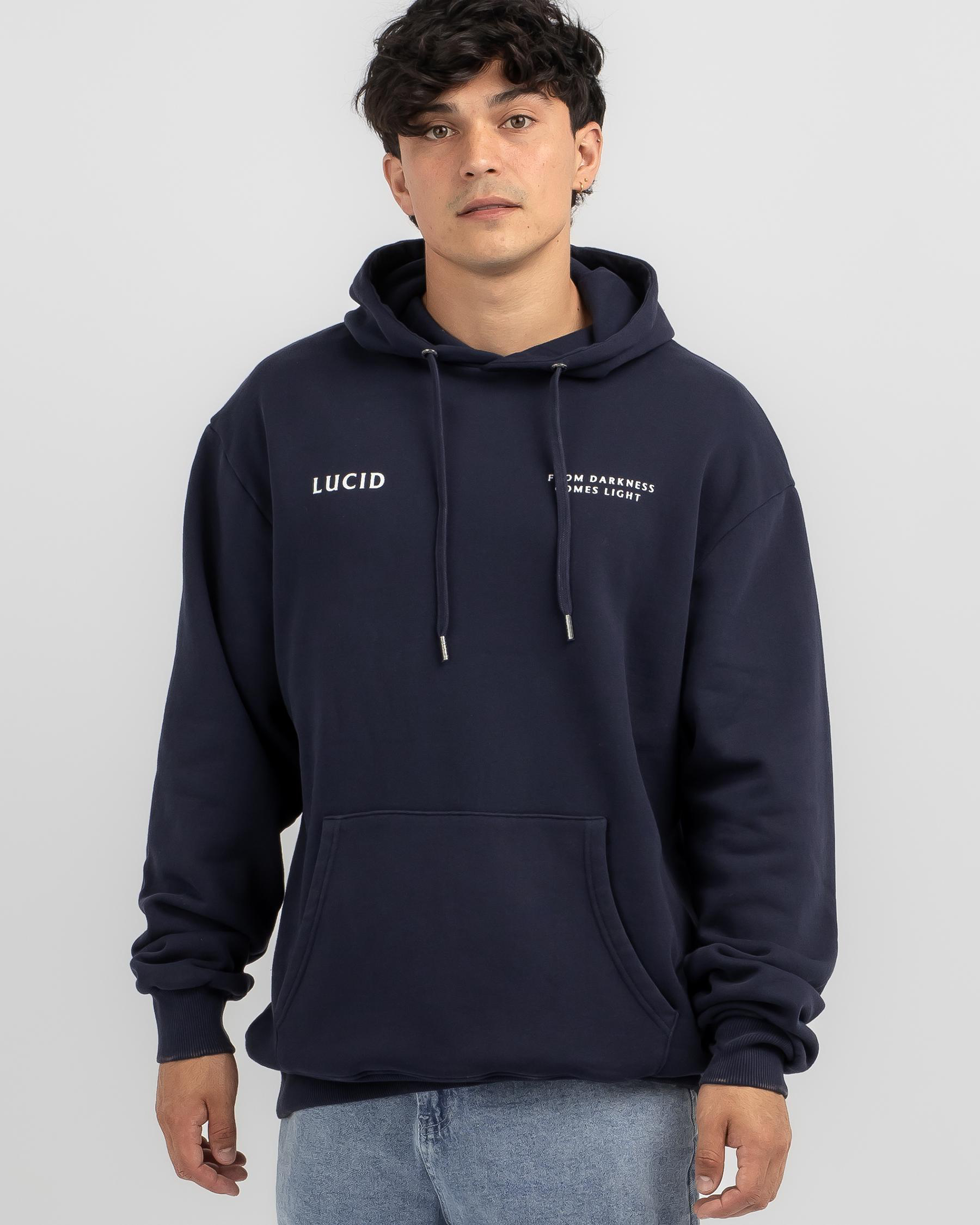 Shop Lucid Aspect Hoodie In Navy Acid - Fast Shipping & Easy Returns ...