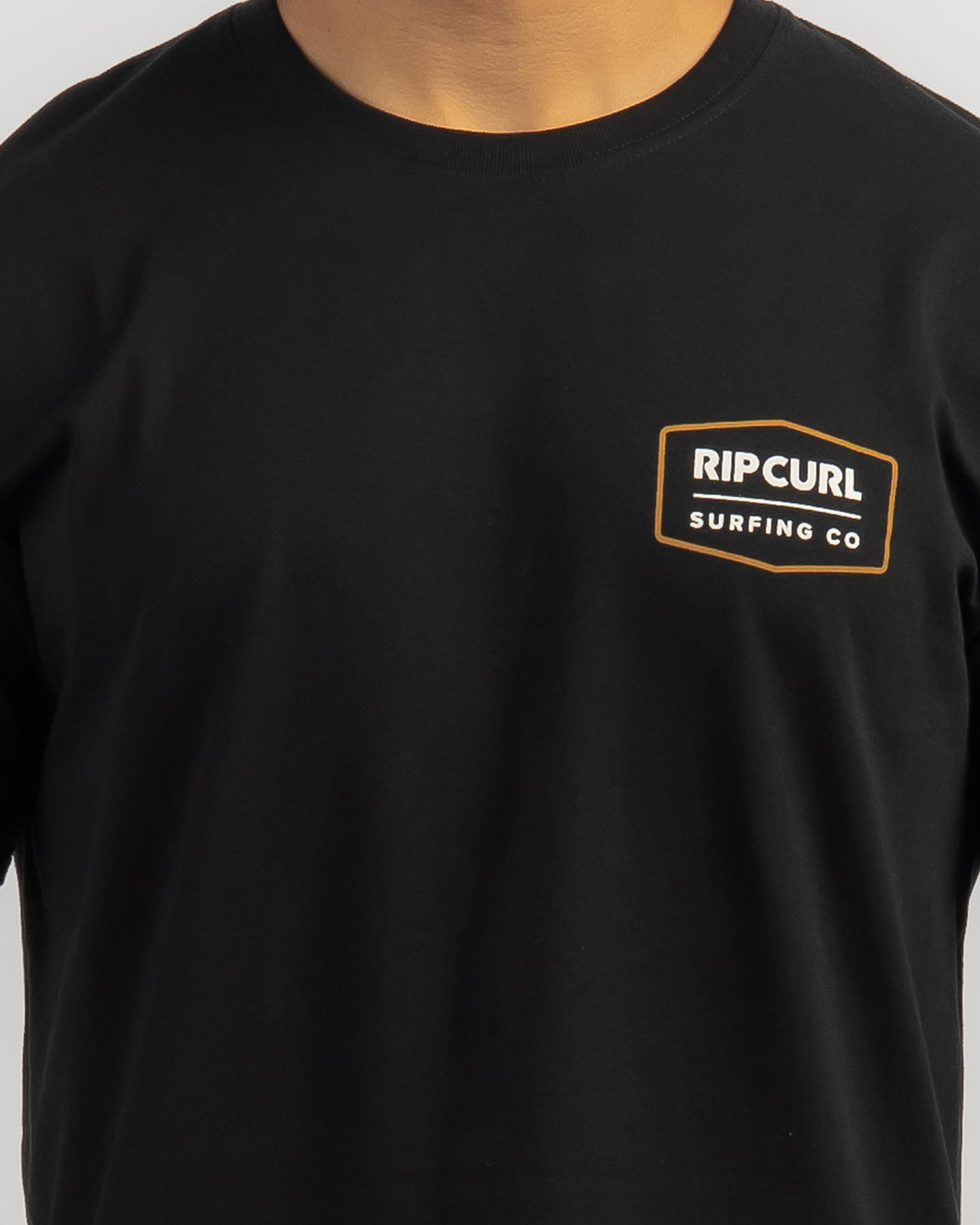 Shop Rip Curl Marking T-Shirt In Black - Fast Shipping & Easy Returns ...