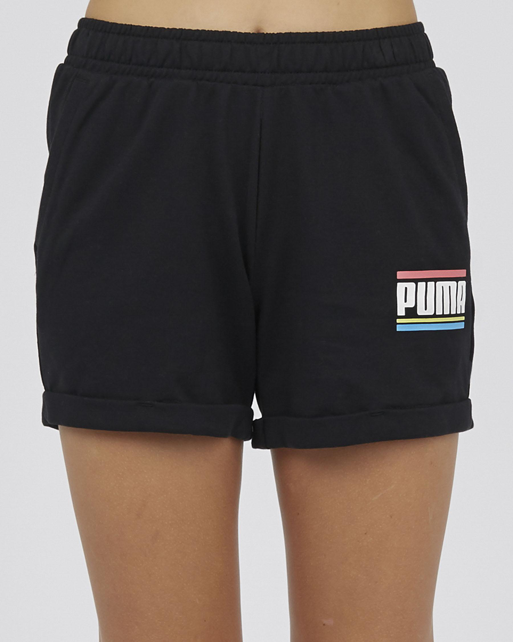 Shop Puma Girls' Celebration Shorts In Black - Fast Shipping & Easy ...