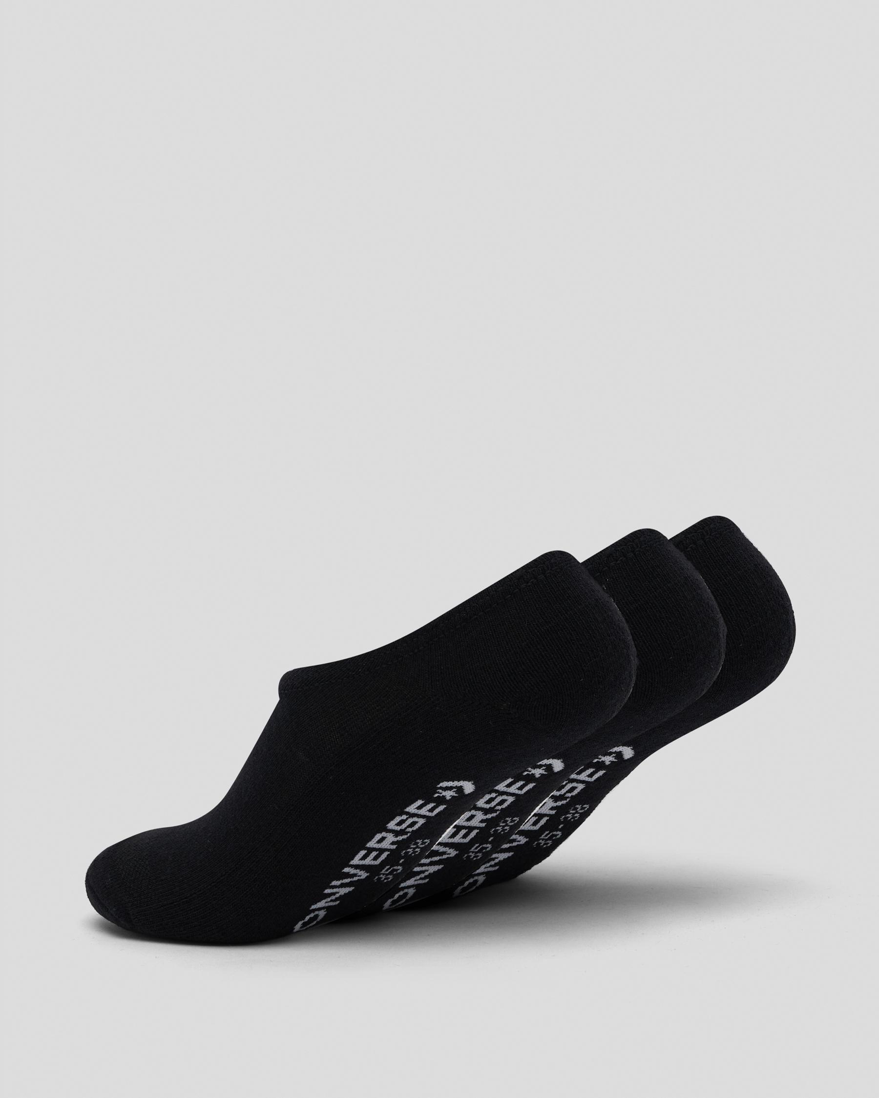 Shop Converse Invisible Sock Pack In Black - Fast Shipping & Easy ...