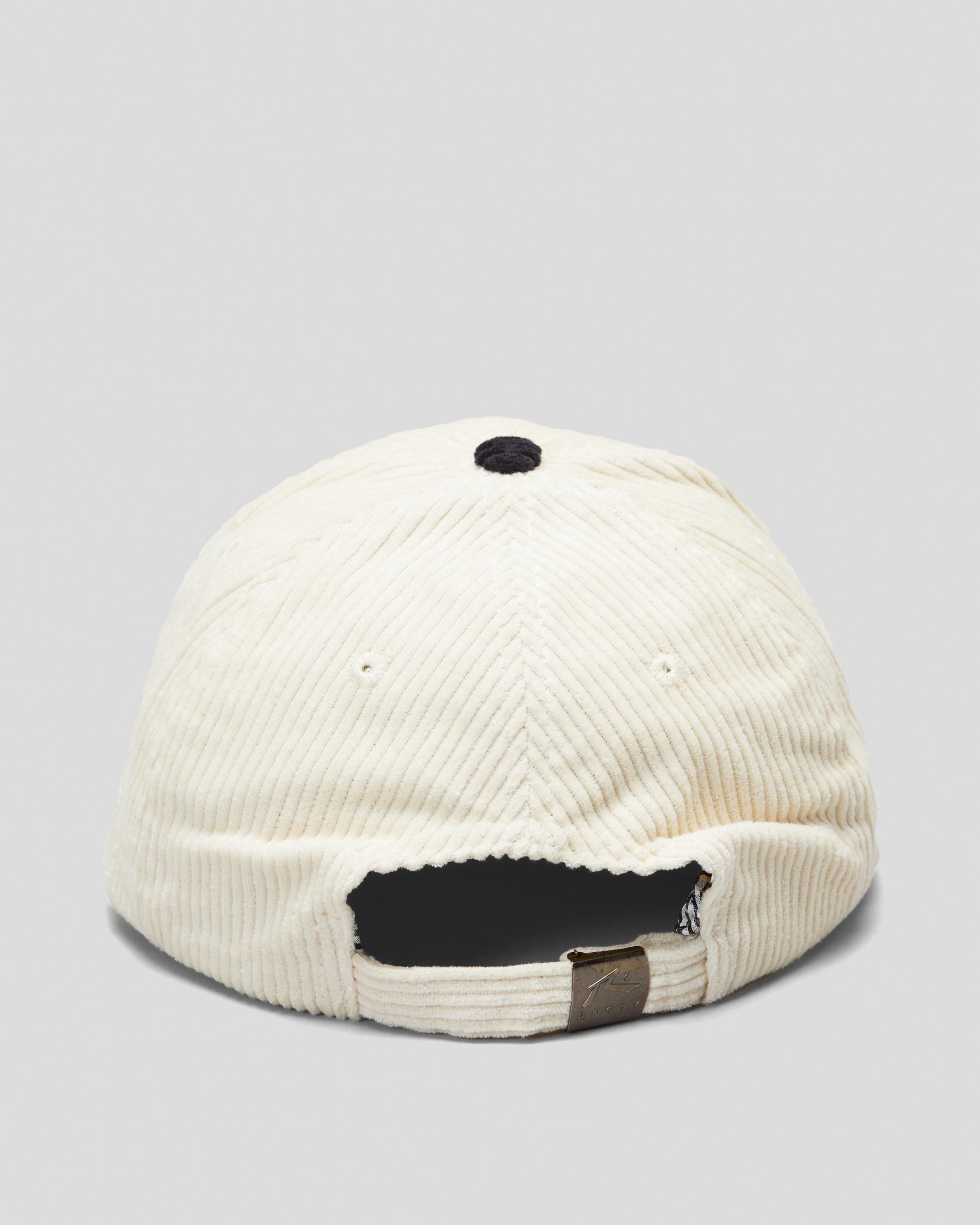 Shop Rusty Wallflower Cord Six Panel Cap In Navy Blue - Fast Shipping ...