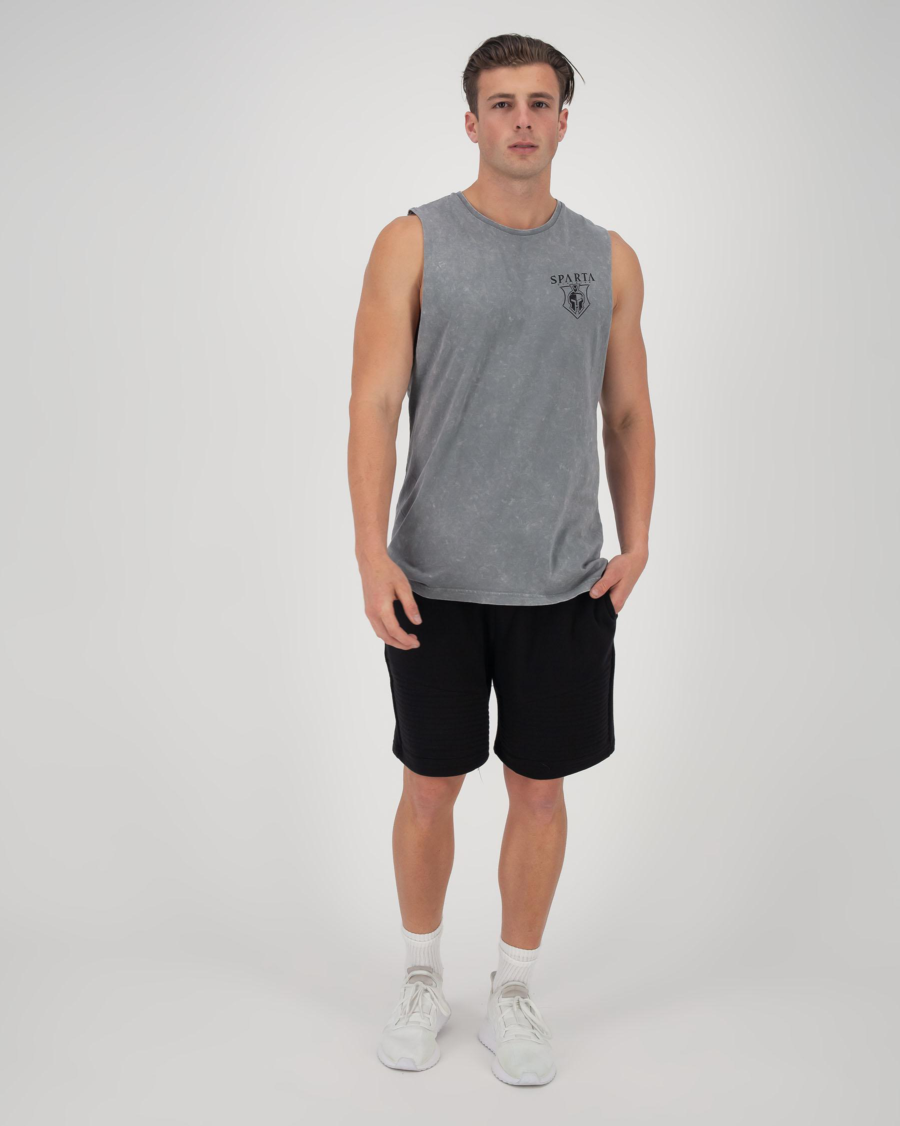 Shop Sparta Grail Muscle Tank In Grey Acid - Fast Shipping & Easy ...