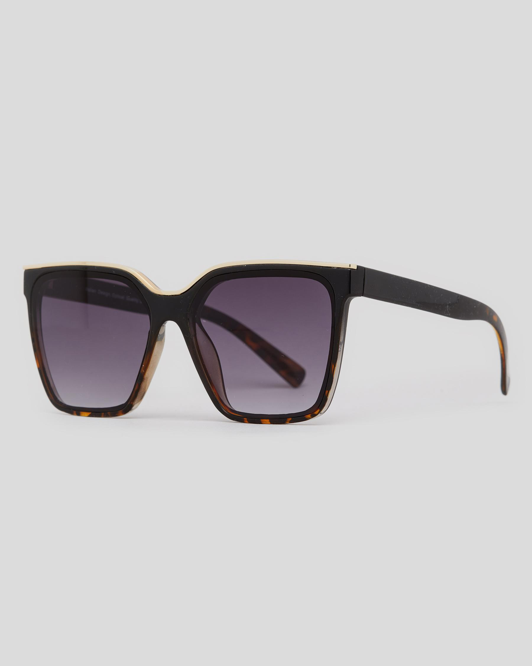 Shop Indie Eyewear Vaeda Sunglasses In Blacktort/smoke - Fast Shipping ...