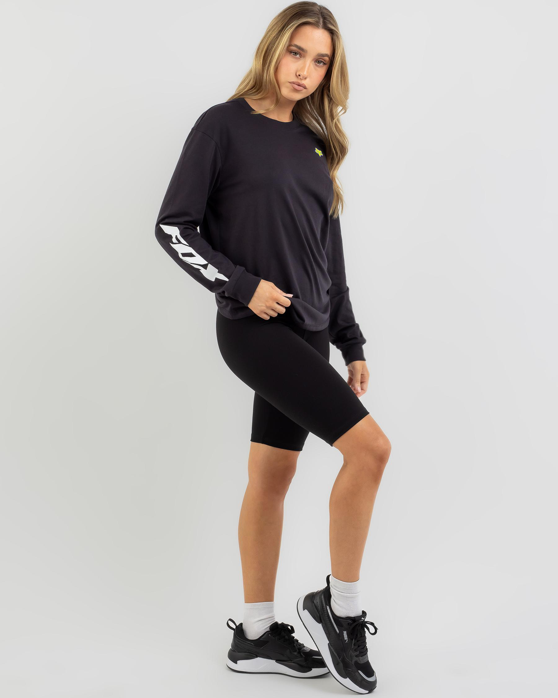 Shop Fox Fox Morphic Long Sleeve T-Shirt In Black - Fast Shipping & Easy Returns - City Beach ...