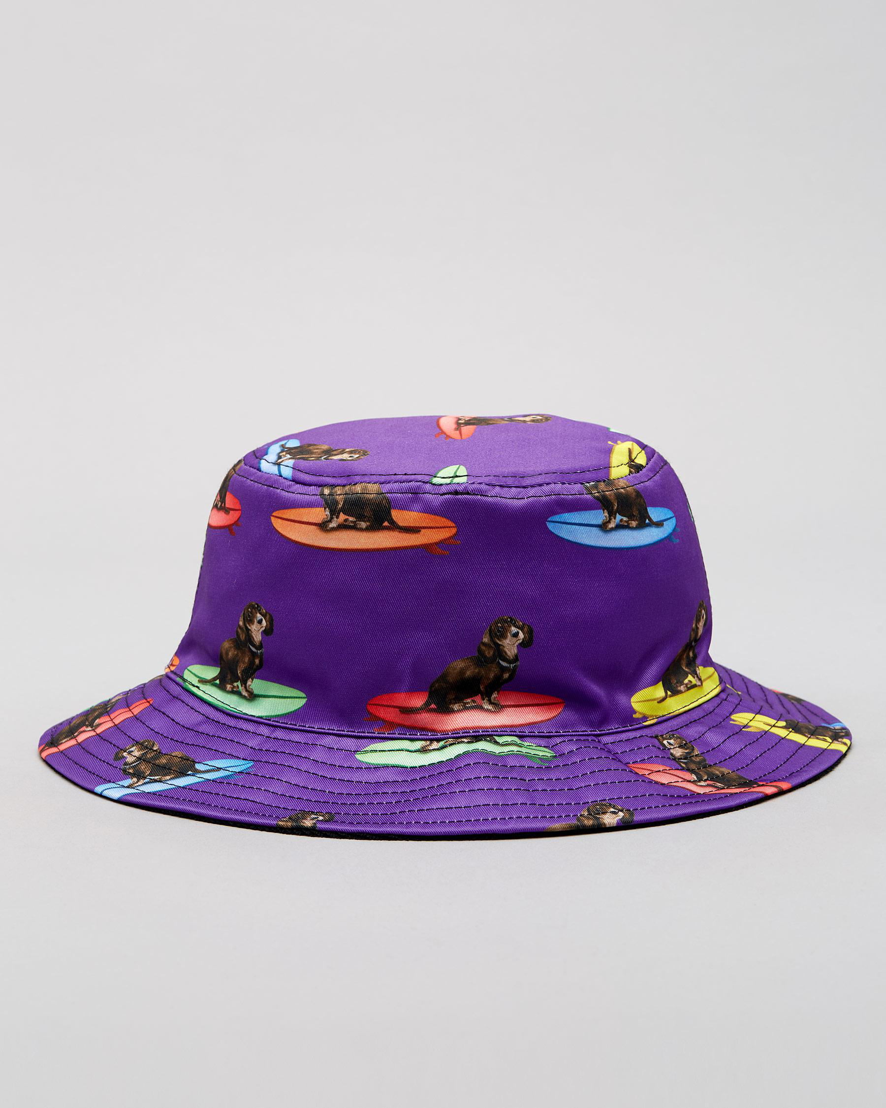 Shop Lucid Good Doggo Reversible Bucket Hat In Purple - Fast Shipping ...