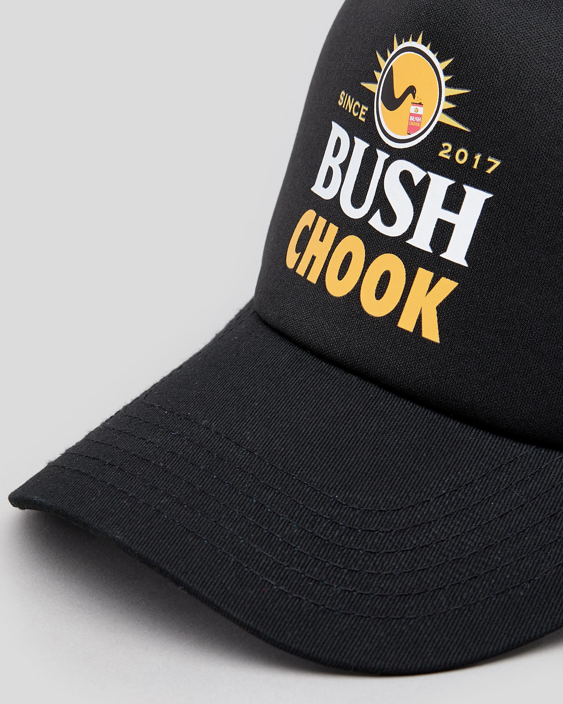 Shop Bush Chook Trucker Cap In Black - Fast Shipping & Easy Returns ...
