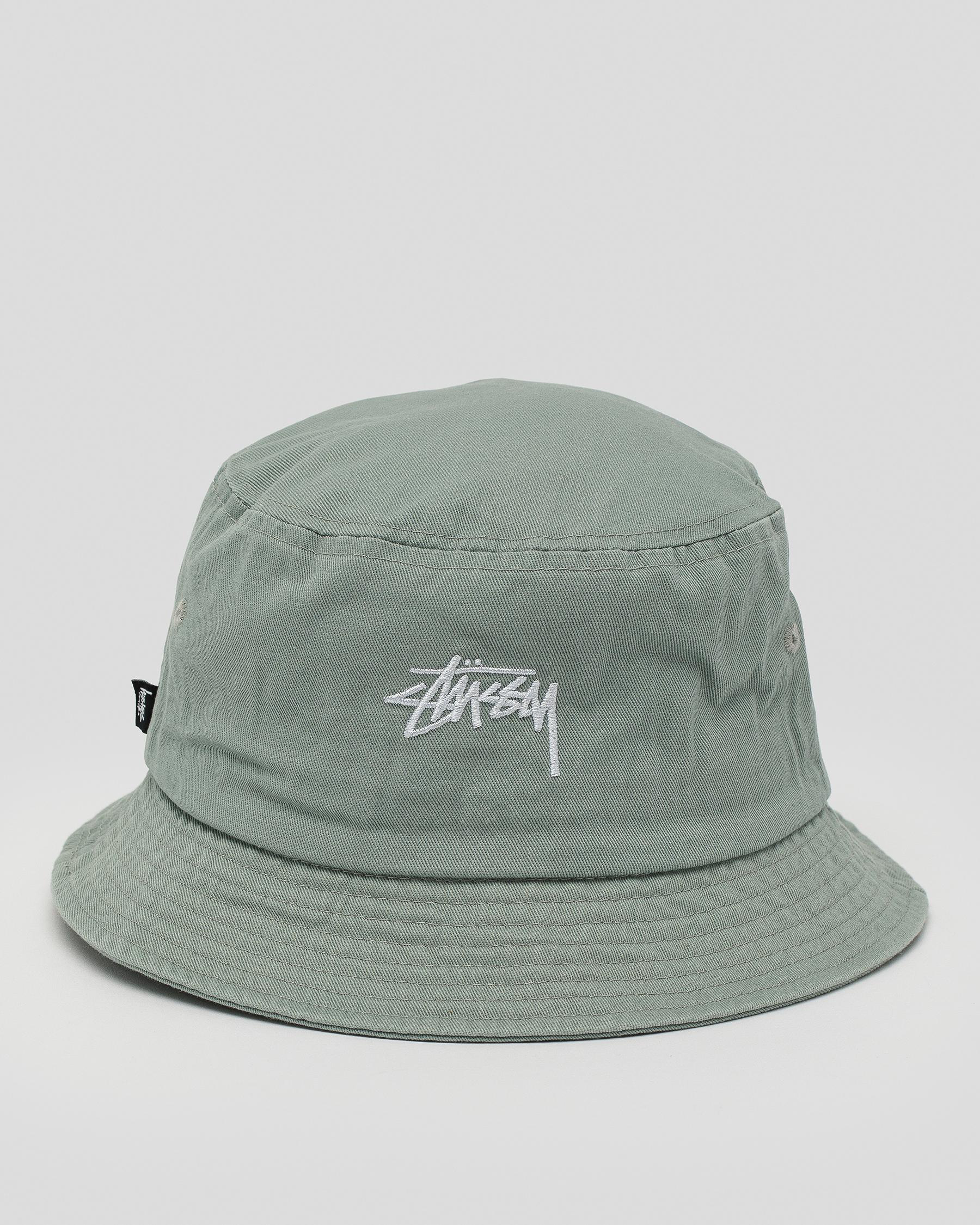 Shop Stussy Stock Bucket Hat In Sage Green - Fast Shipping & Easy ...