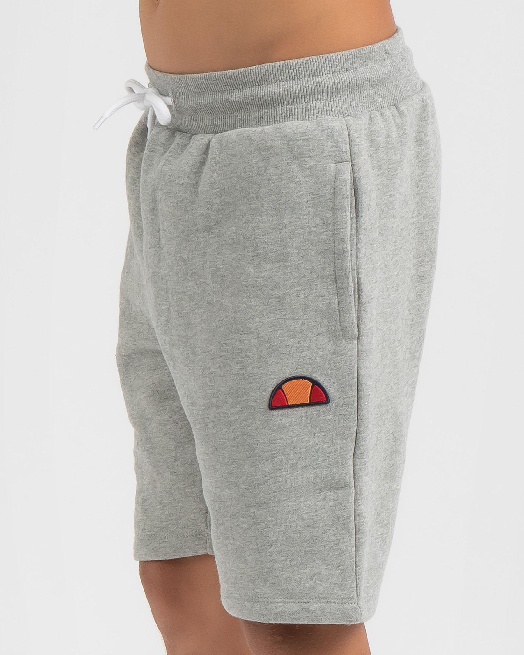 Shop Ellesse Boys' Toyle Fleece Shorts In Grey Marle - Fast Shipping ...