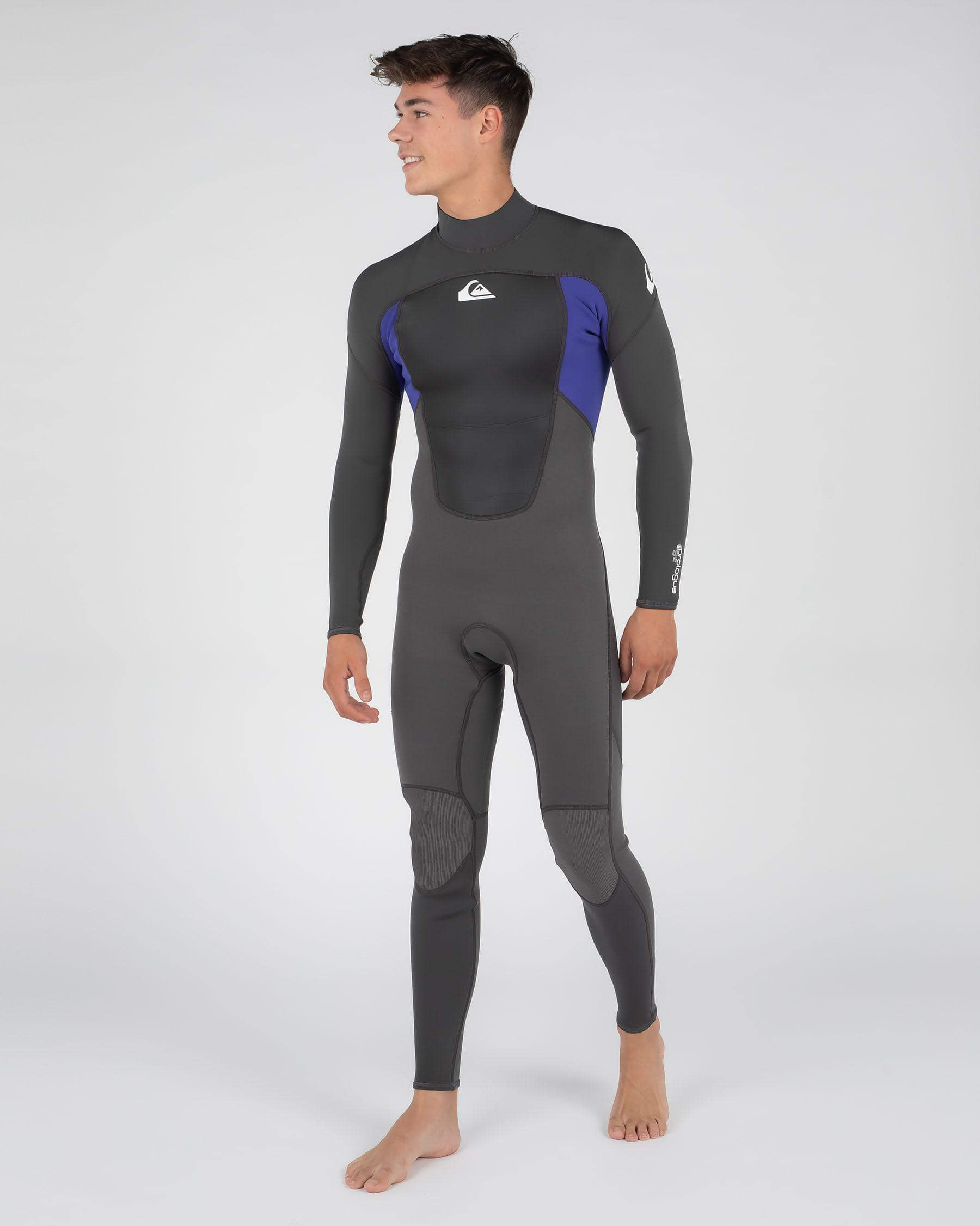 Shop Quiksilver Prologue FS Steamer In Jet Black/nite Blue - Fast ...
