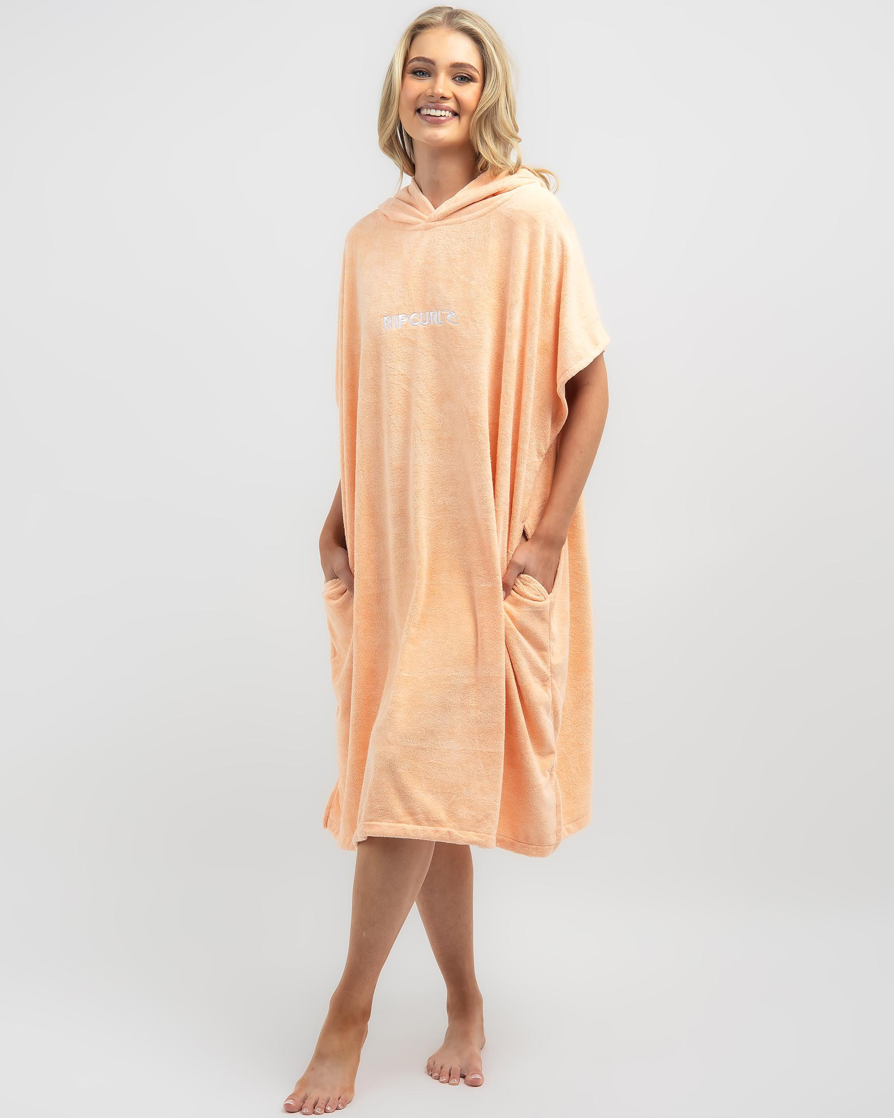 Shop Rip Curl Classic Surf Hooded Towel In Peach - Fast Shipping & Easy ...