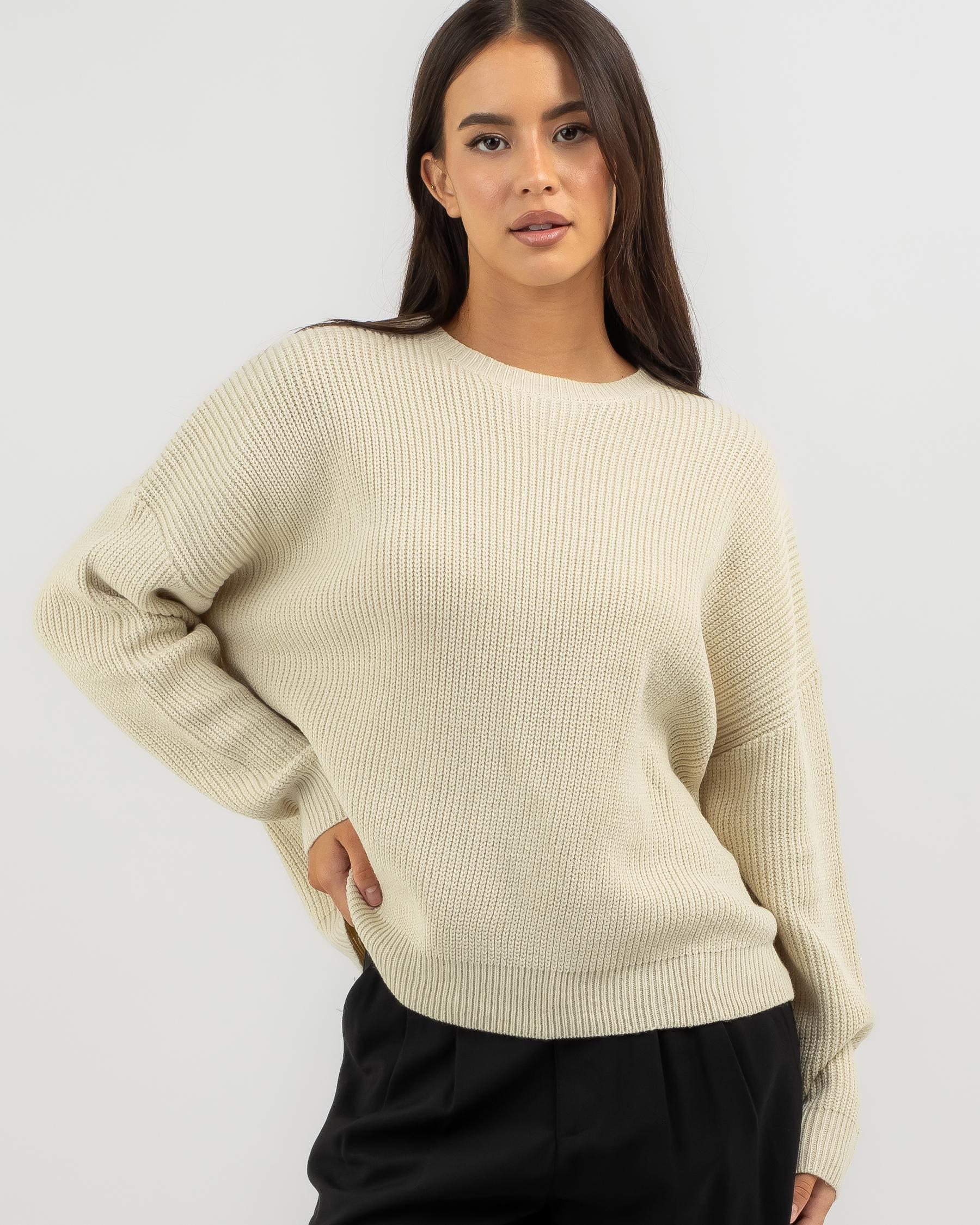 Mooloola Basic Knit Jumper In Seashell - Fast Shipping & Easy Returns ...