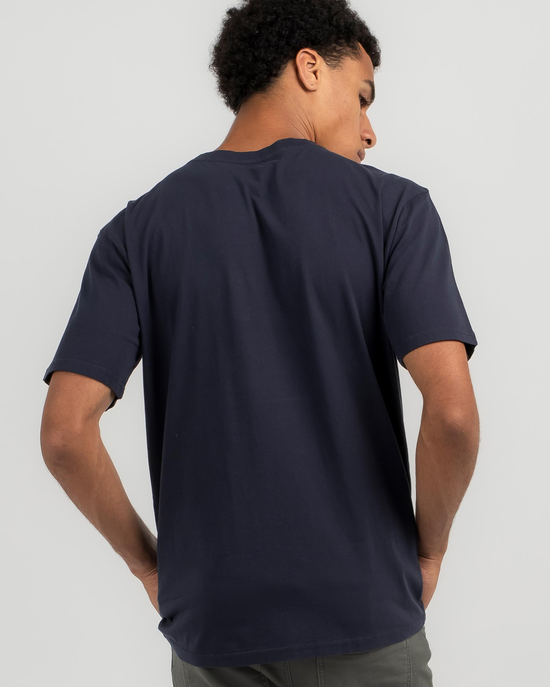 Shop Quiksilver Gradient Line T-Shirt In Navy Blazer - Fast Shipping ...