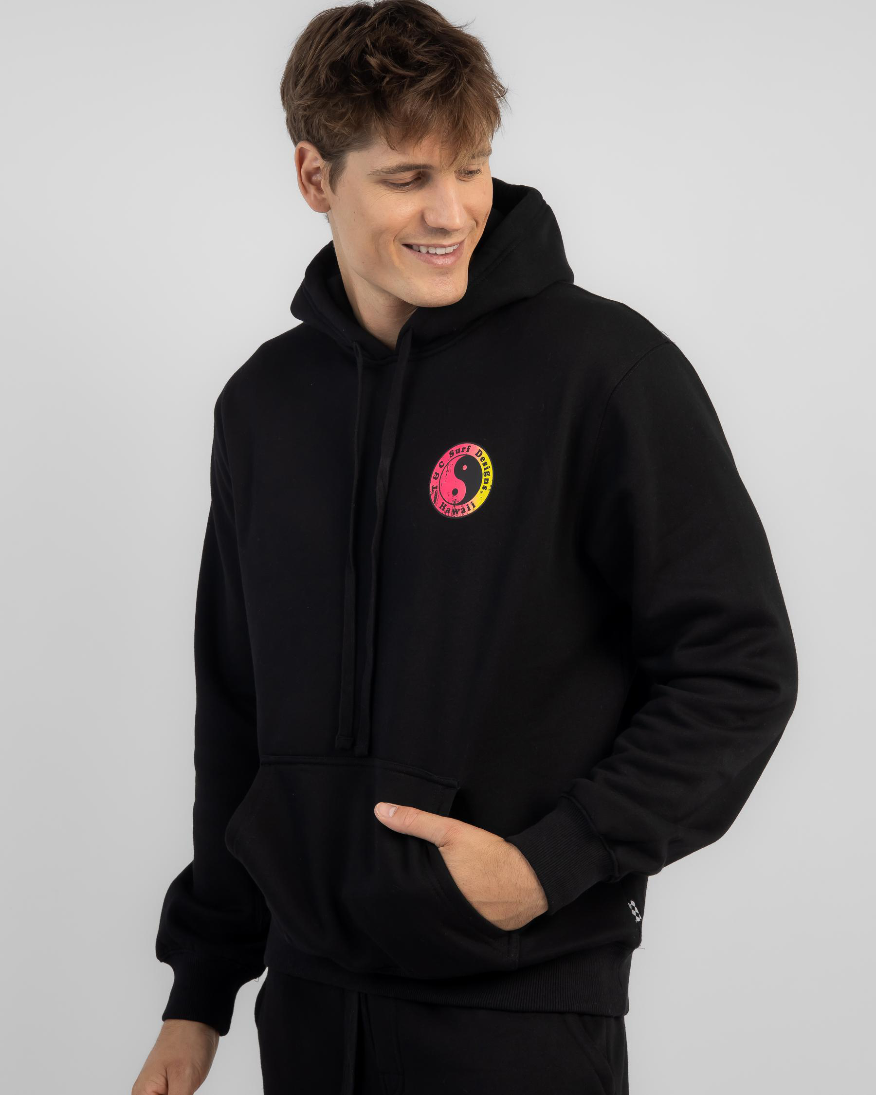 Shop Town & Country Surf Designs Retro Pop Hoodie In Black Fade - Fast ...