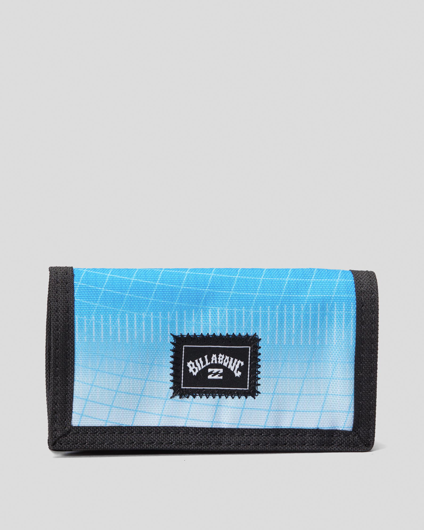 Shop Billabong Atom Trifold Wallet In Neon Blue - Fast Shipping & Easy ...