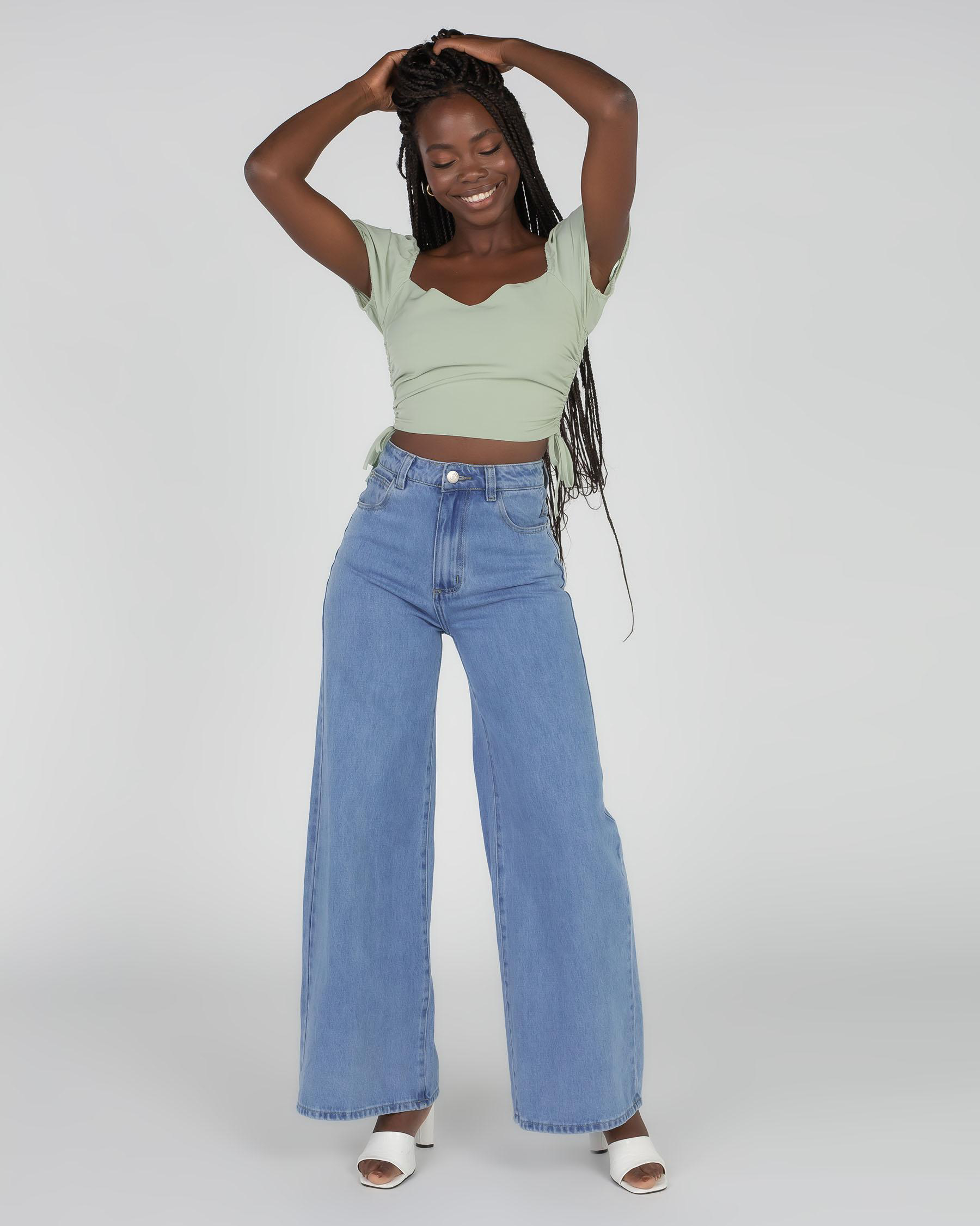 Shop Mooloola Ruby Top In Frosted Mint - Fast Shipping & Easy Returns ...