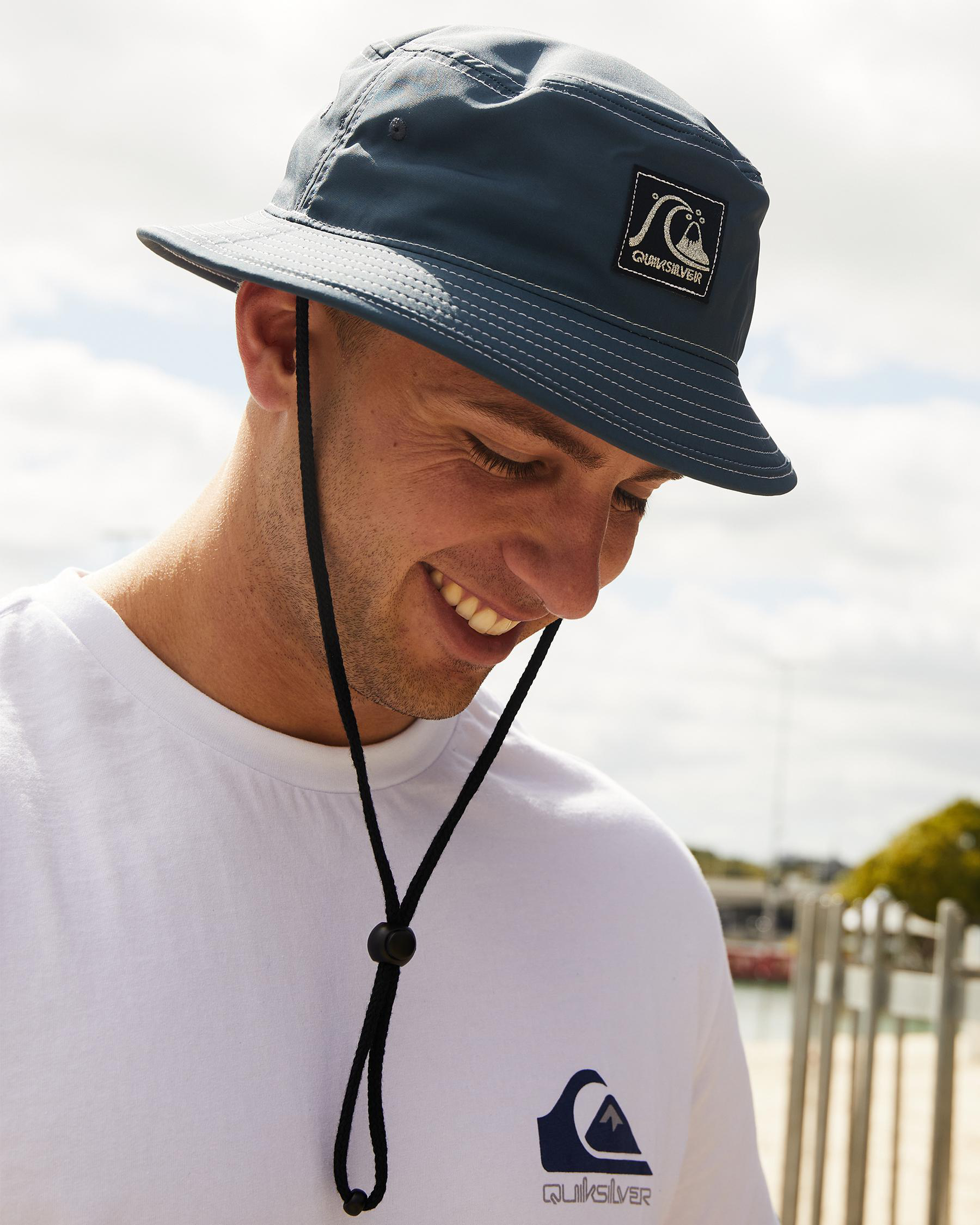 Shop Quiksilver Original Boonie Hat In Dark Slate - Fast Shipping ...