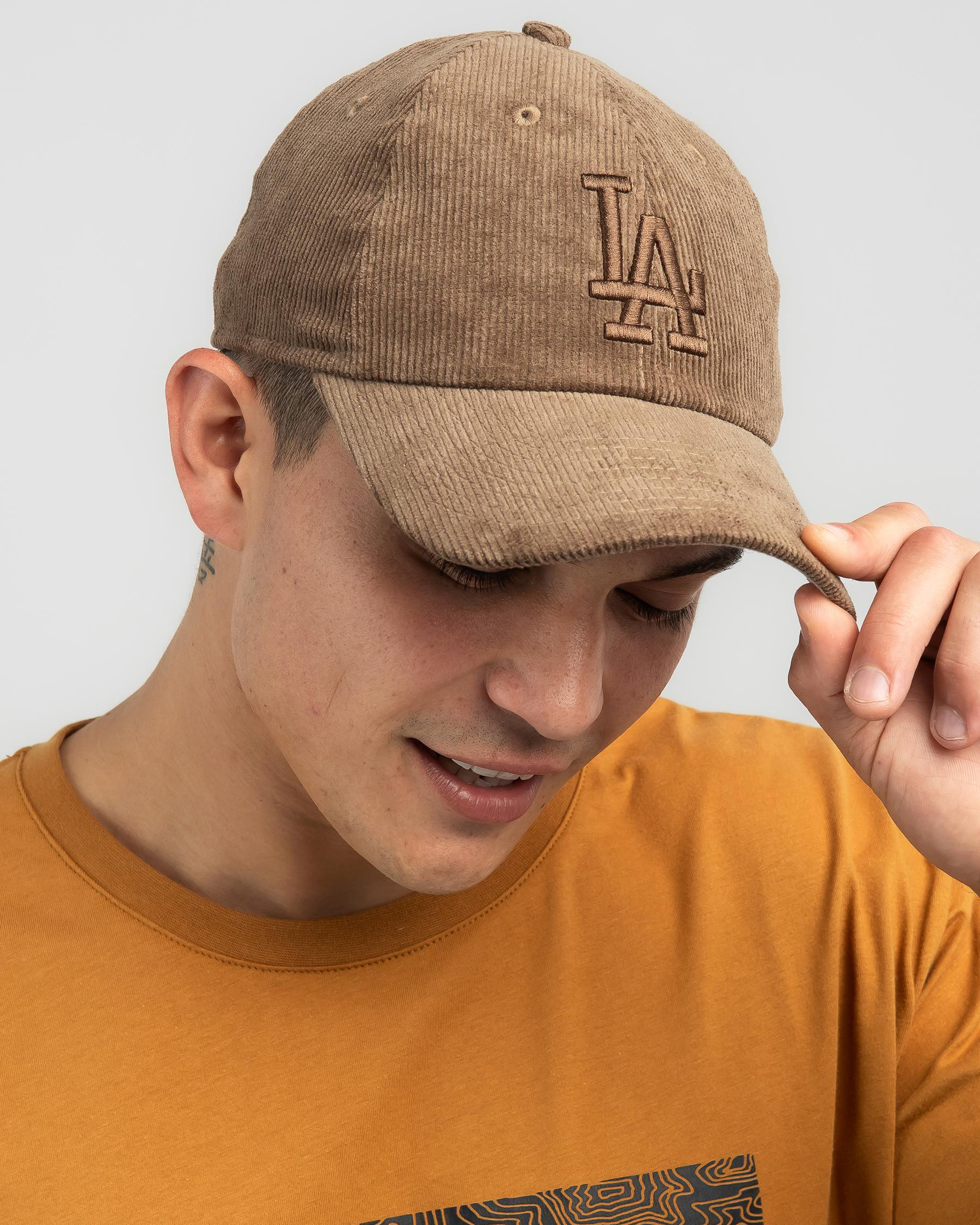 Shop New Era Los Angeles Dodgers Cord Cap In Brown/grey - Fast Shipping ...