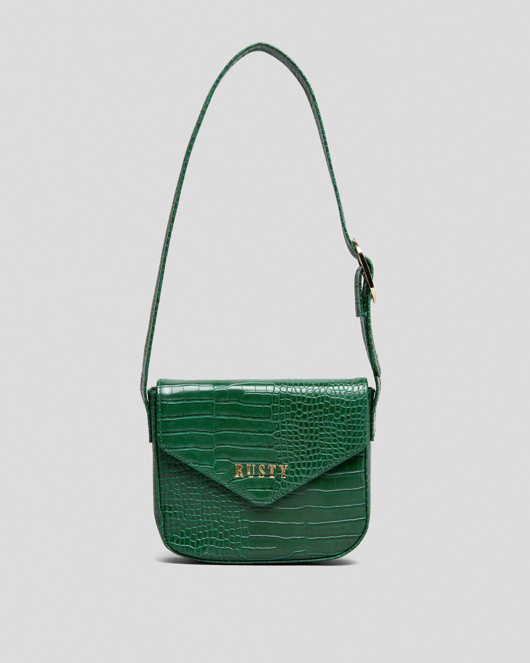 Shop Rusty Billie Shoulder Bag In Dark Emerald - Fast Shipping & Easy ...