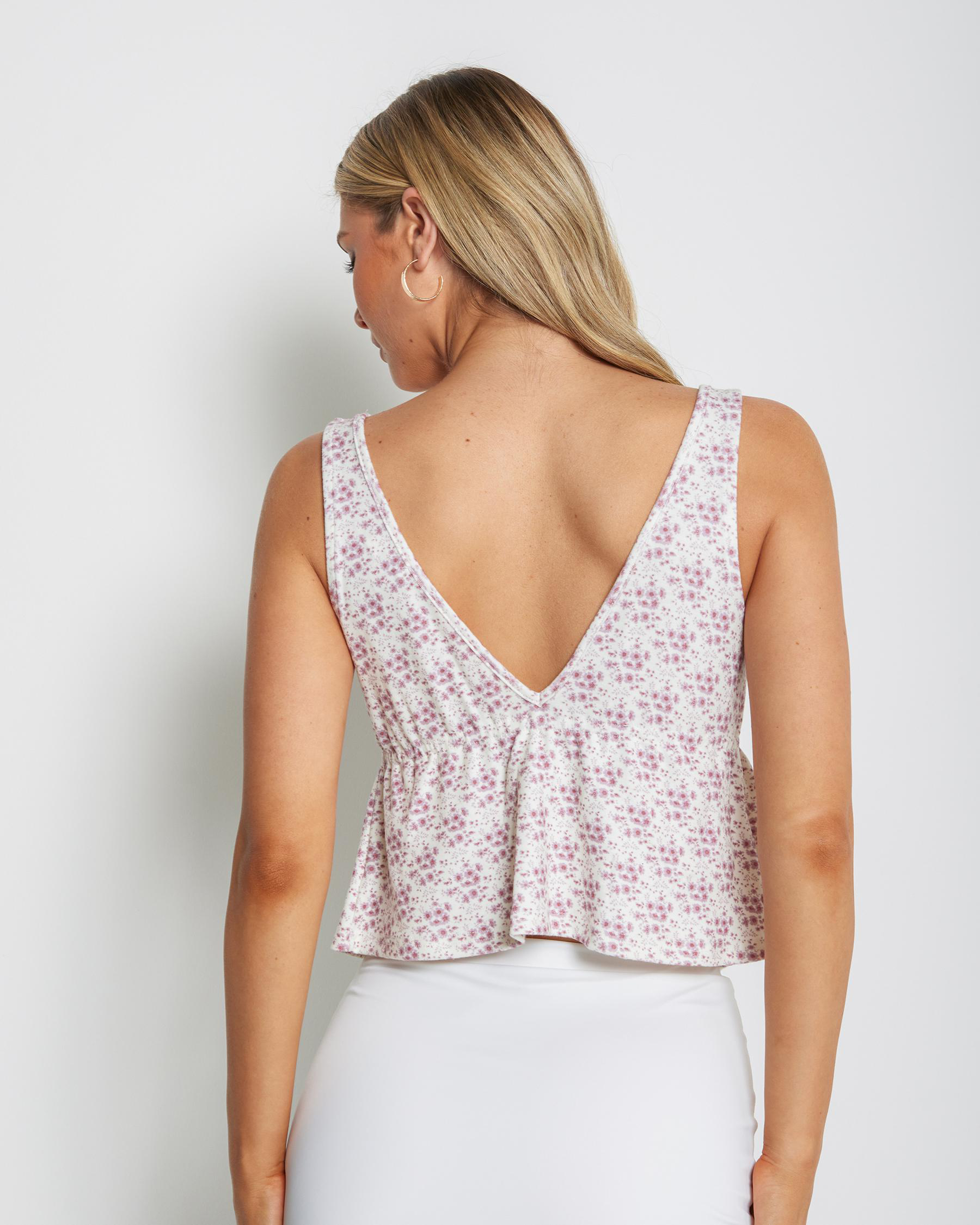 Shop Mooloola Moana Tie Front Top In Cream/pink Floral - Fast Shipping ...