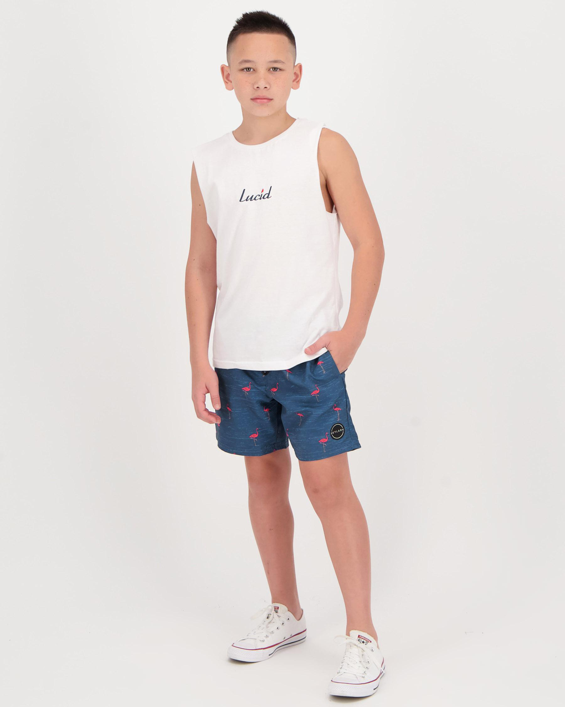 Skylark Boys' Aviary Mully Short In Navy - FREE* Shipping & Easy ...