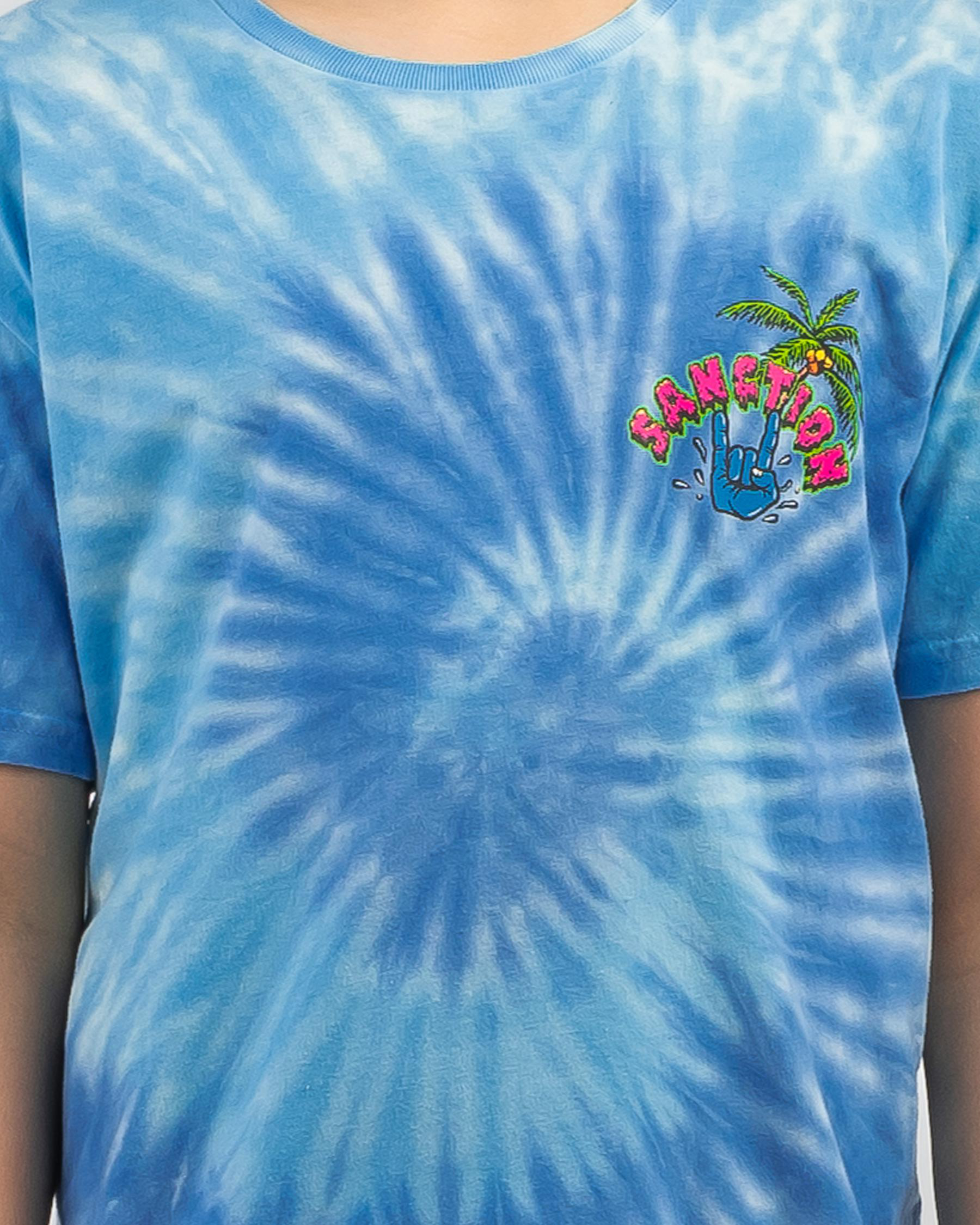 Shop Sanction Boys' Sprayed T-Shirt In Blue Tie Dye - Fast Shipping ...
