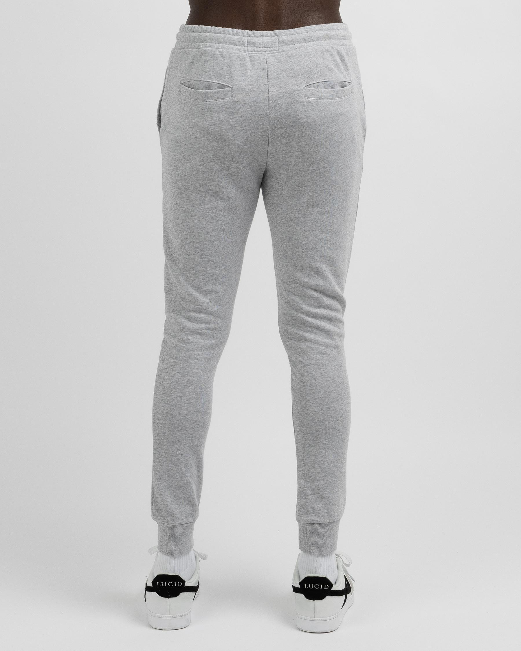 Shop Lucid Dominate Track Pants In Light Grey Marle - Fast Shipping ...