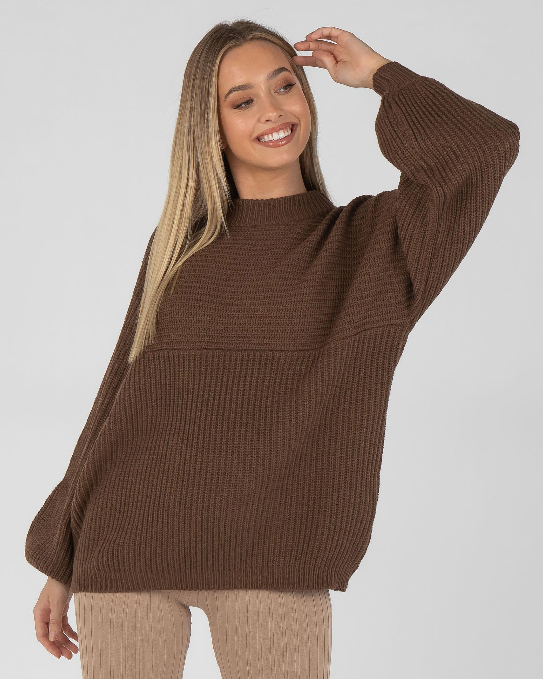Shop Ava And Ever Kerr Knit In Chocolate - Fast Shipping & Easy Returns ...