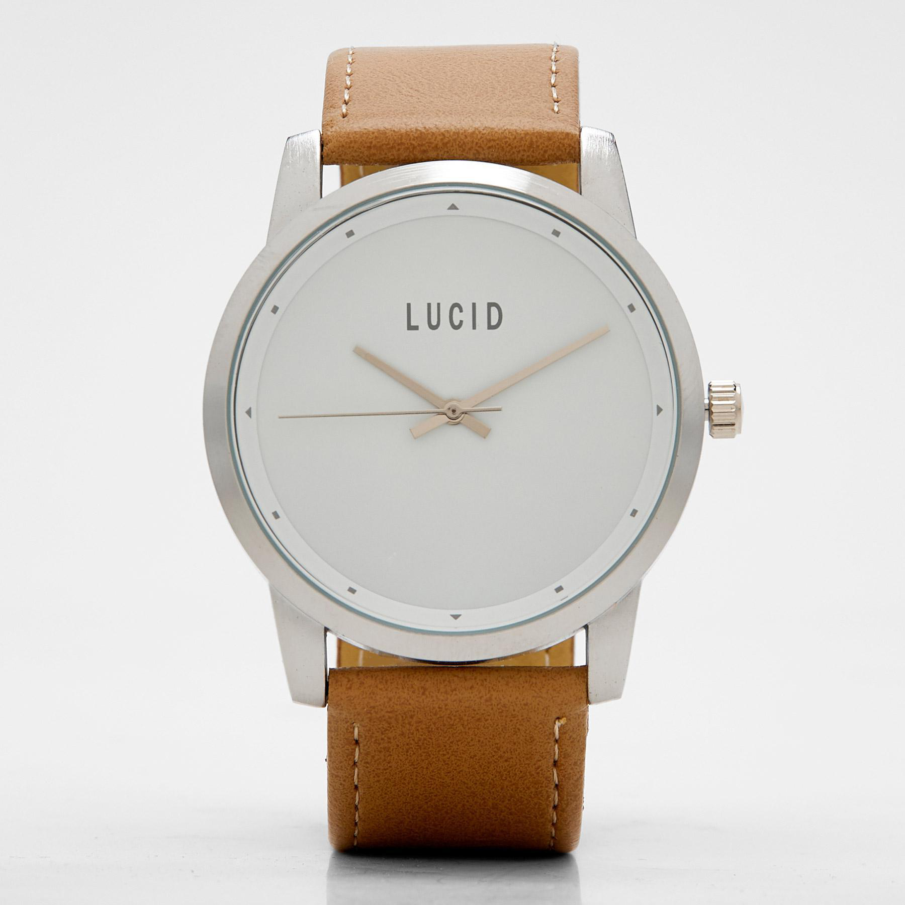Shop Lucid Watch In White/silver/tan/silver - Fast Shipping & Easy ...