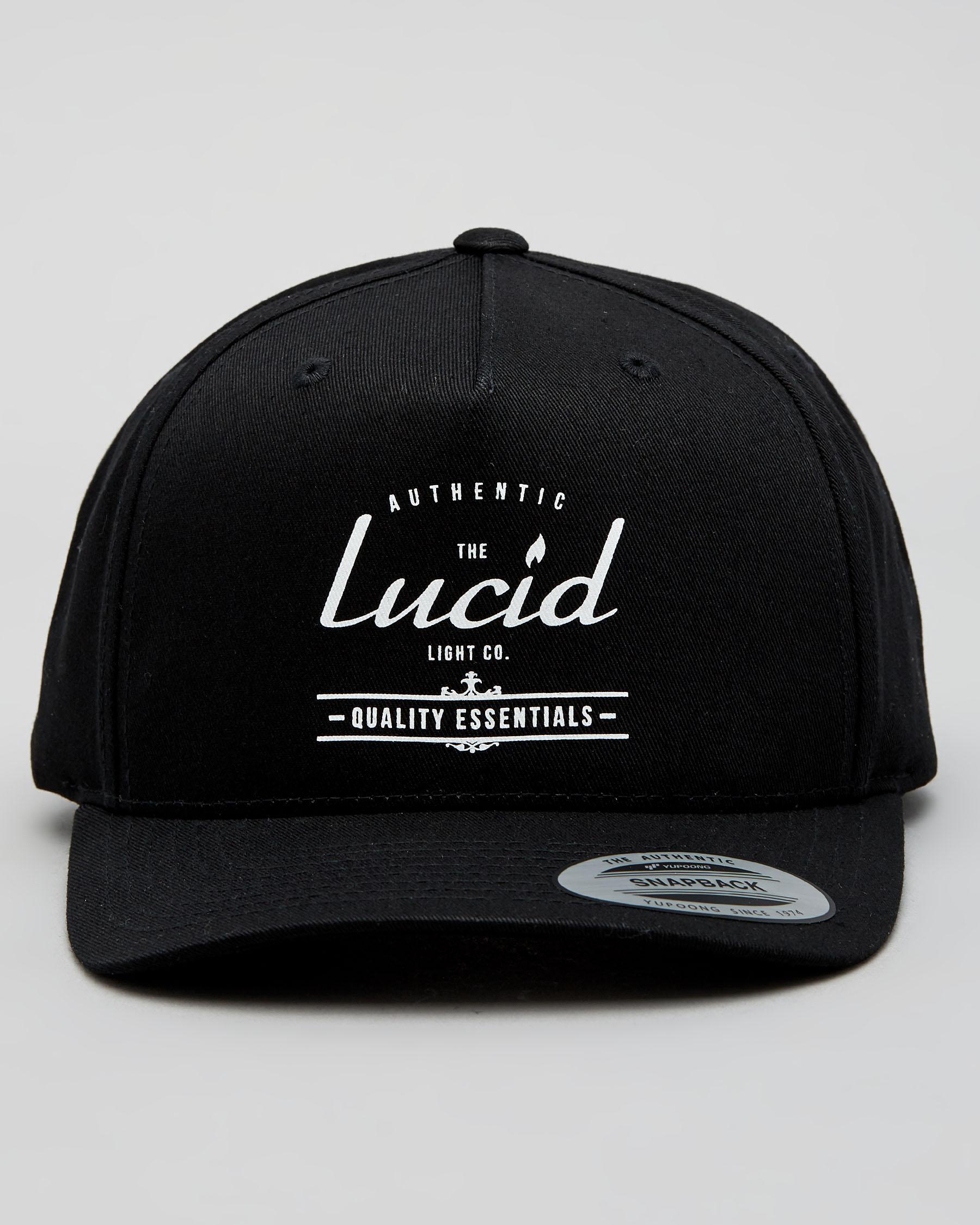 Lucid Wedge Snapback Cap In Black/white - Fast Shipping & Easy Returns ...