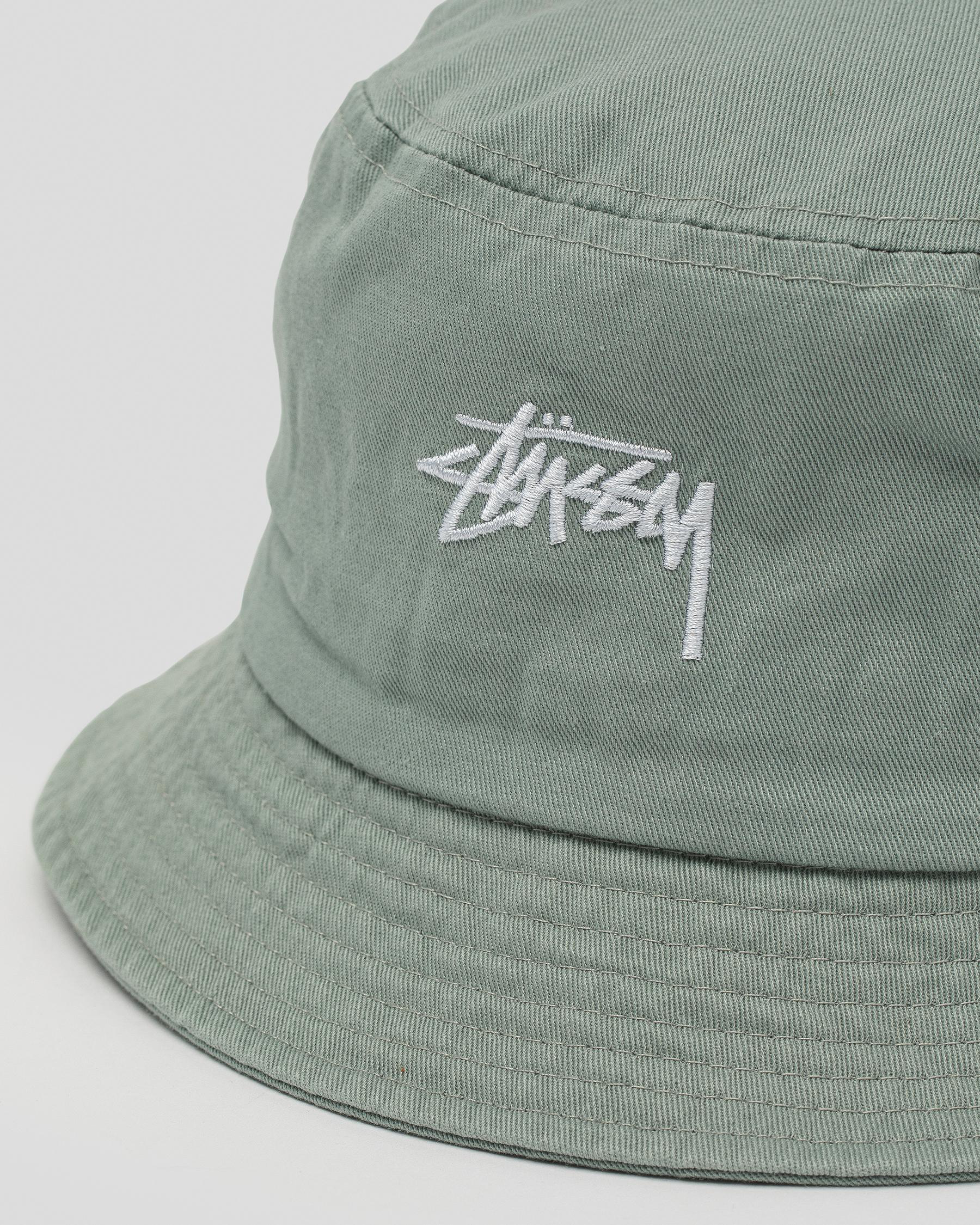 Shop Stussy Stock Bucket Hat In Sage Green - Fast Shipping & Easy ...