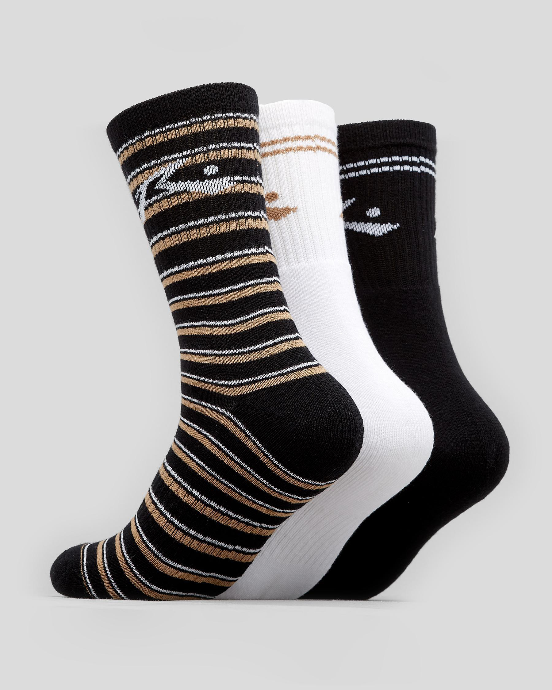 Shop Rusty Never Ever Mid Calf Socks 3 Pack In Multi - Fast Shipping ...
