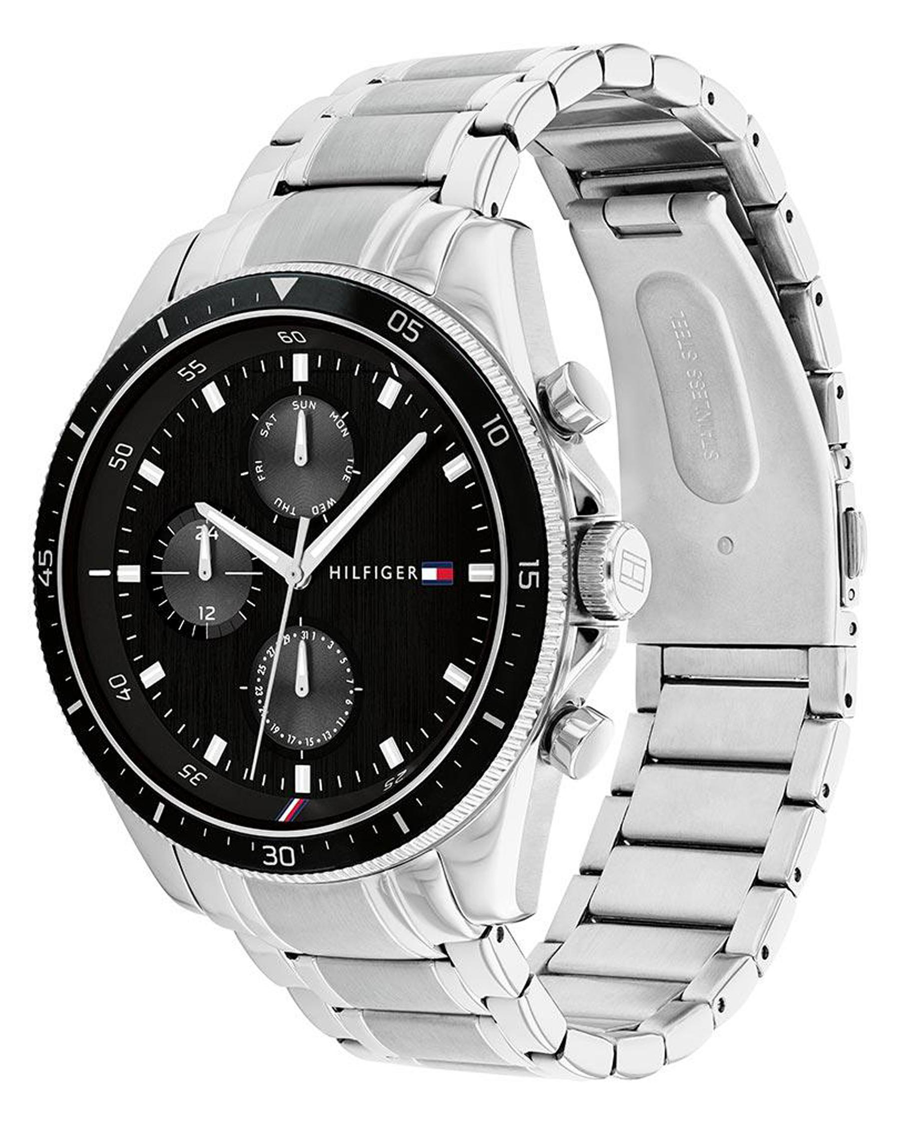 Shop Tommy Hilfiger Parker Watch In Black/ Steel - Fast Shipping & Easy ...