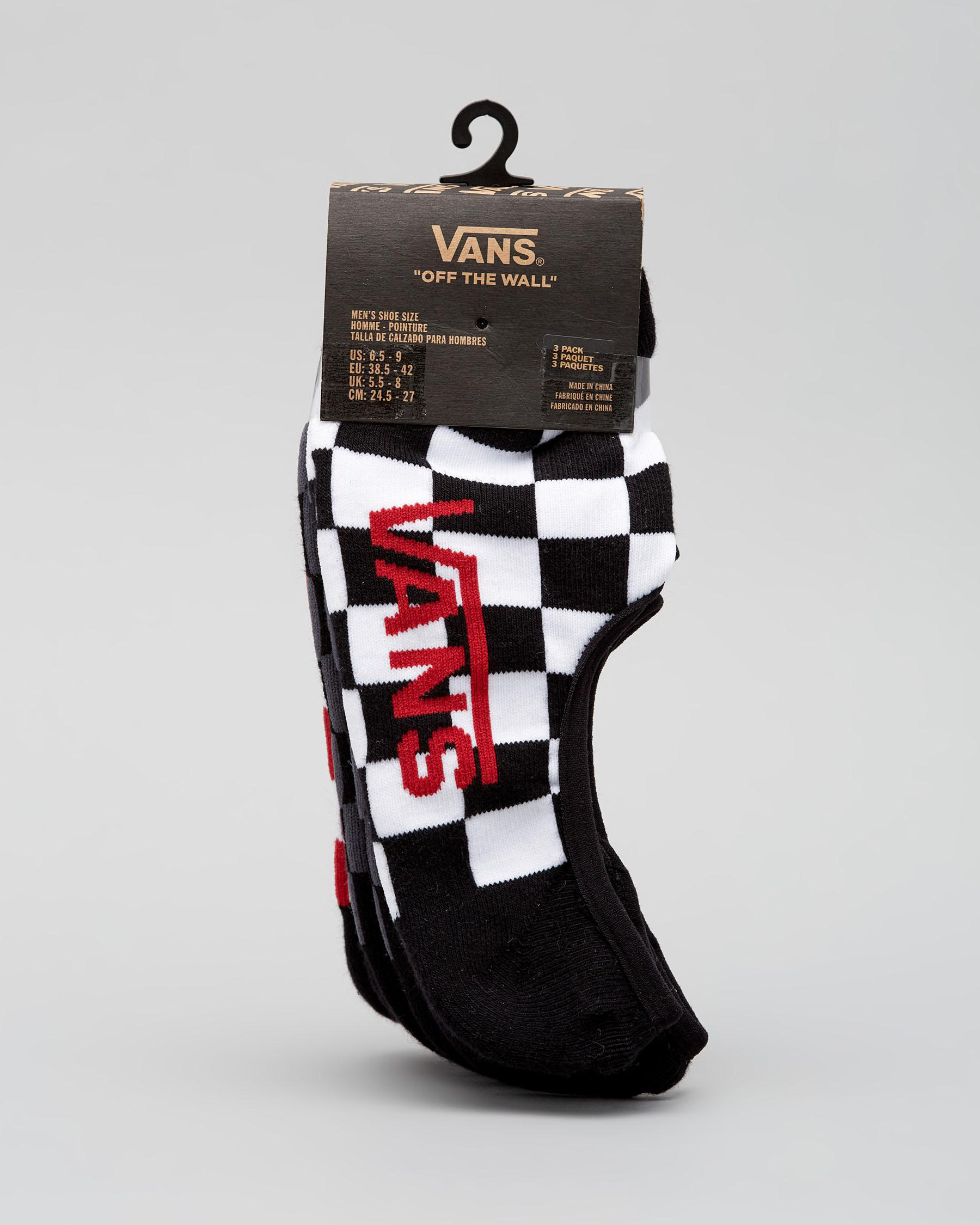 Shop Vans Womens Classic Super No Shows Sock Pack In Red - Fast ...