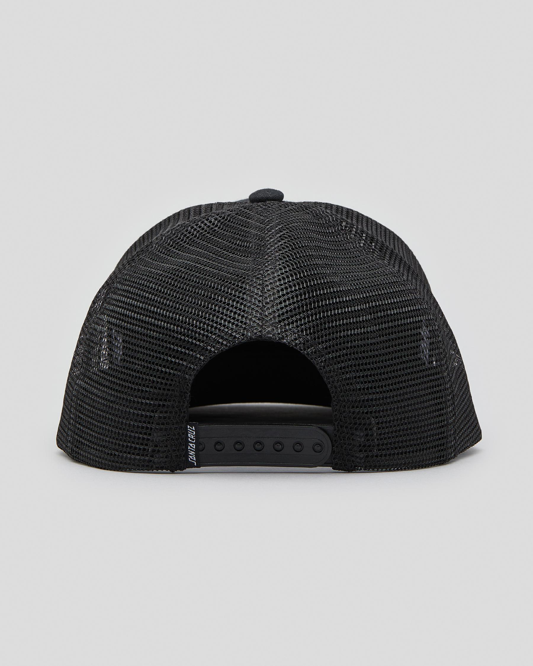 Shop Santa Cruz Decoder Roskopp Trucker Cap In Black - Fast Shipping ...