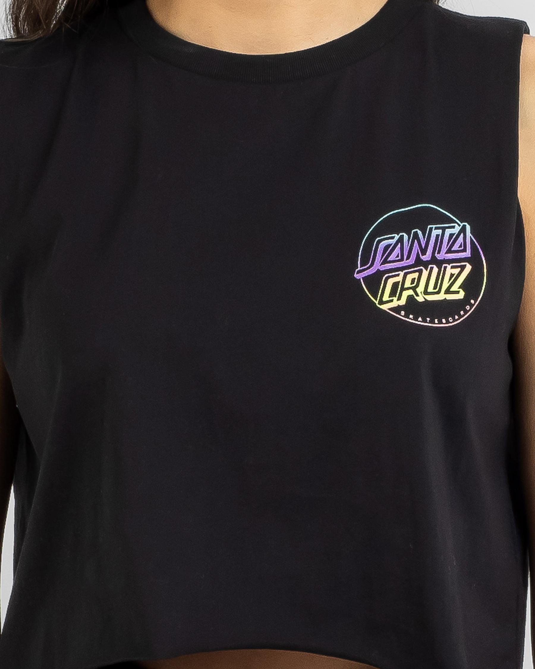 Shop Santa Cruz Venn Dot Gradient Tank Top In Black - Fast Shipping ...