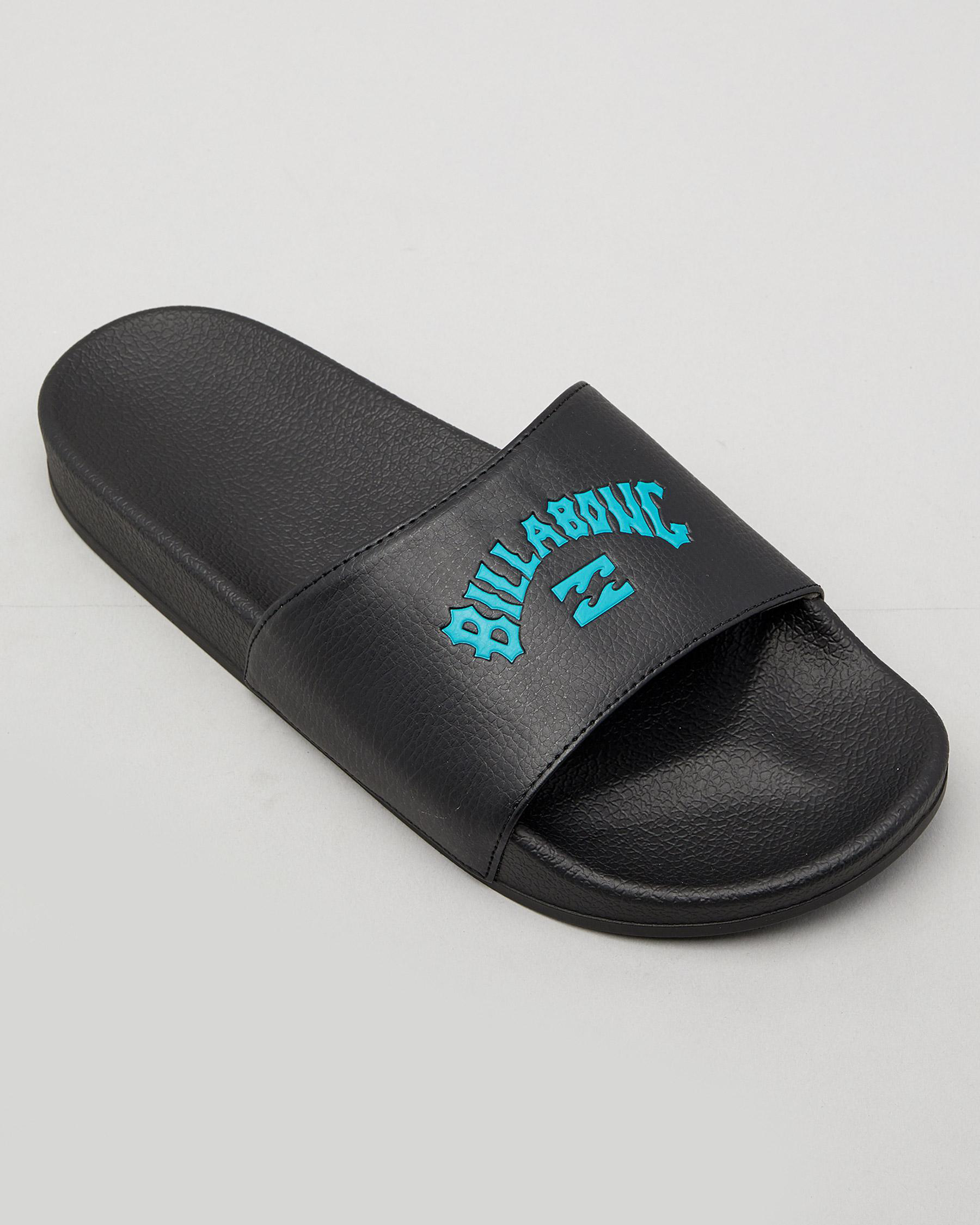 Shop Billabong Pool Slides In Black Pop - Fast Shipping & Easy Returns ...