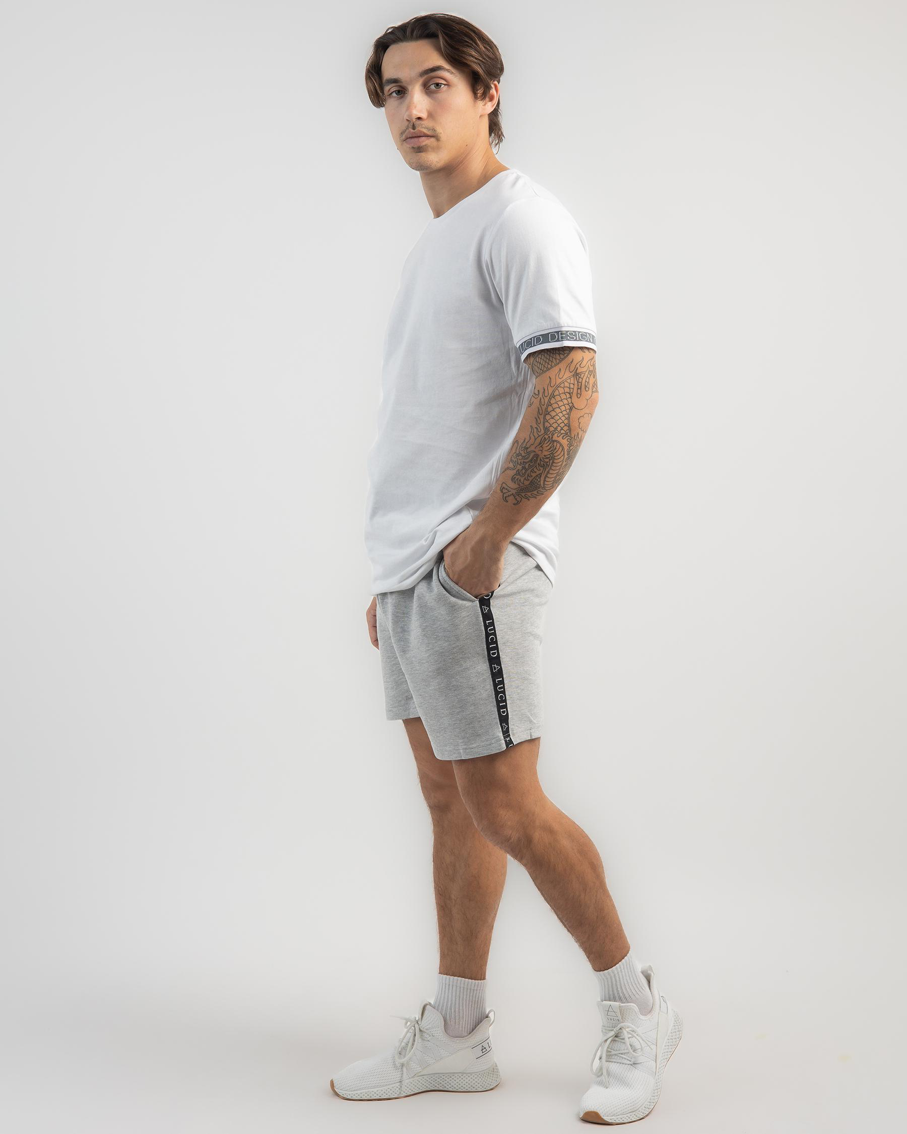 Shop Lucid Onset House Shorts In Light Grey Marle - Fast Shipping ...