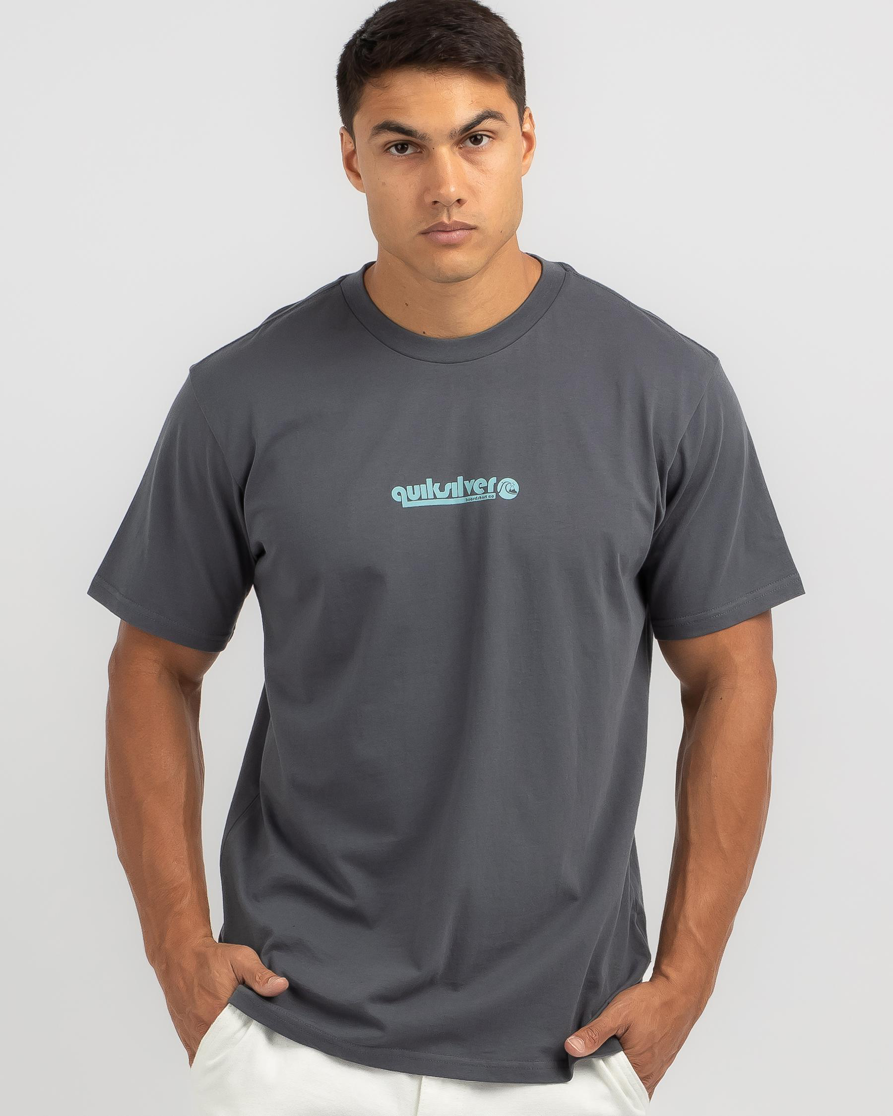Shop Quiksilver Quik Throwback T-Shirt In Iron Gate - Fast Shipping & Easy Returns - City Beach ...