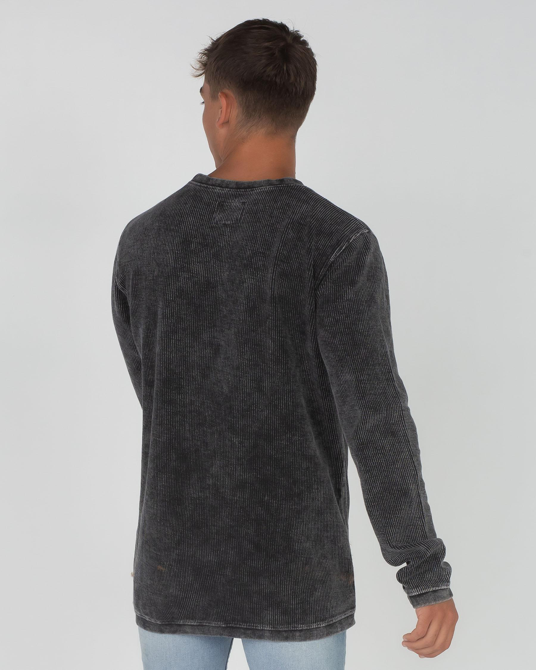 Shop Lucid Ingrain Long Sleeve T-Shirt In Black - Fast Shipping & Easy ...
