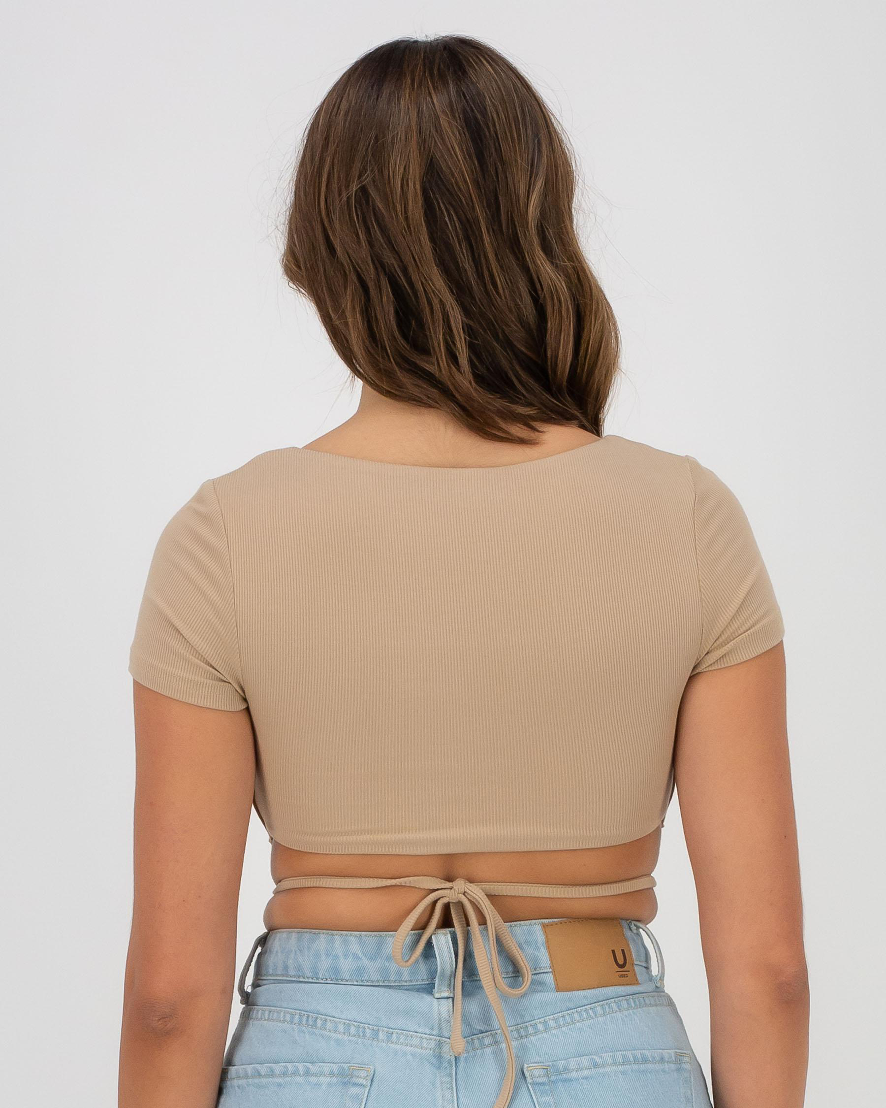 Shop Mooloola Samba Top In Sand - Fast Shipping & Easy Returns - City ...