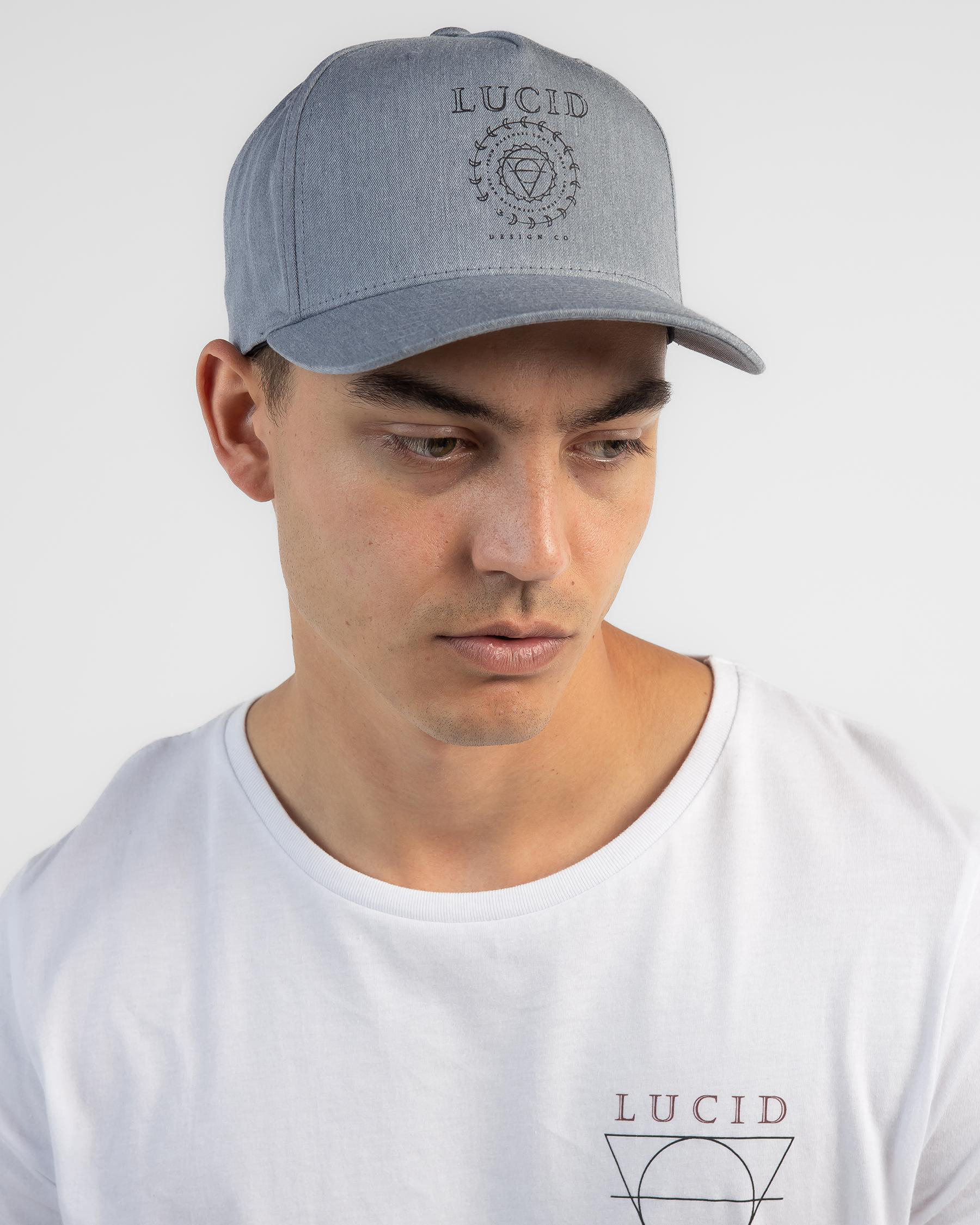 Shop Lucid Valour Snapback Cap In Lt Grey Heather - Fast Shipping ...