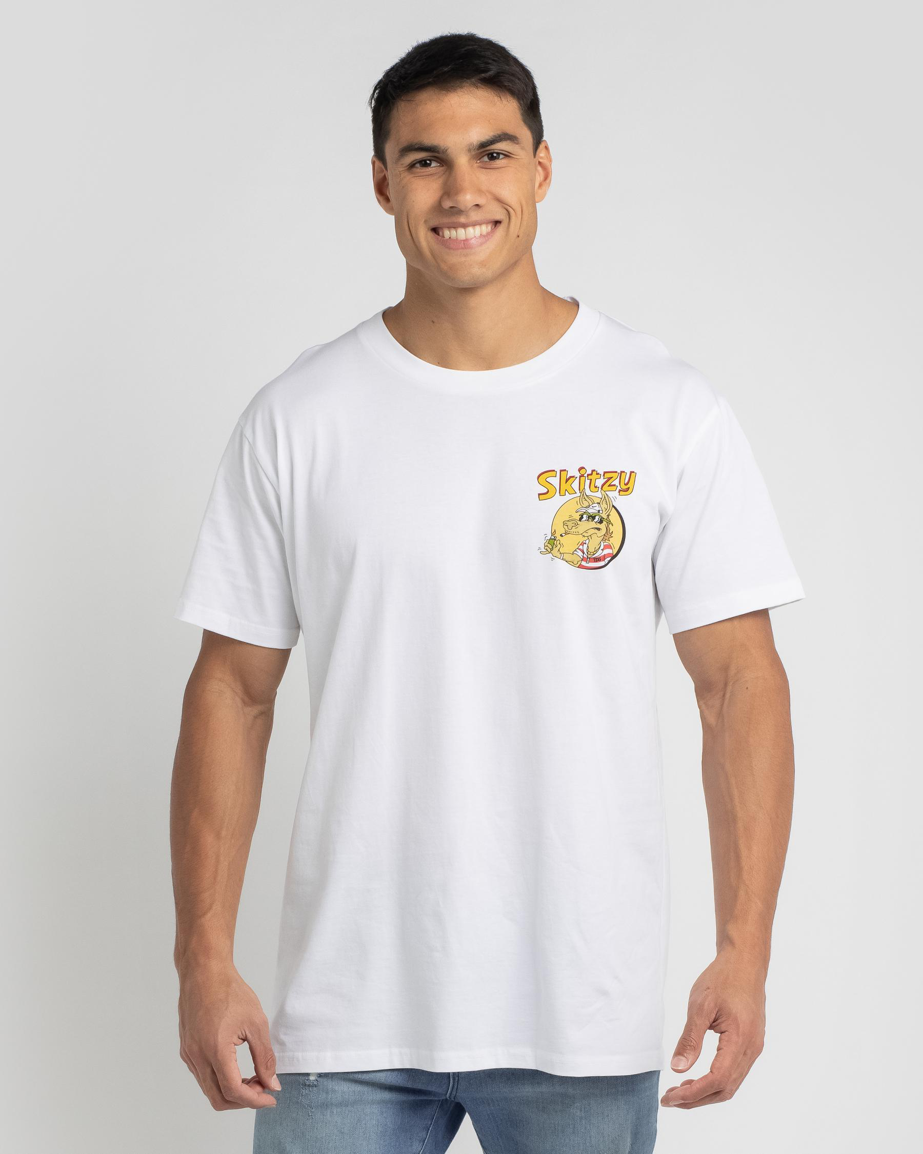 Shop Frothies Skitzy T-Shirt In White - Fast Shipping & Easy Returns ...