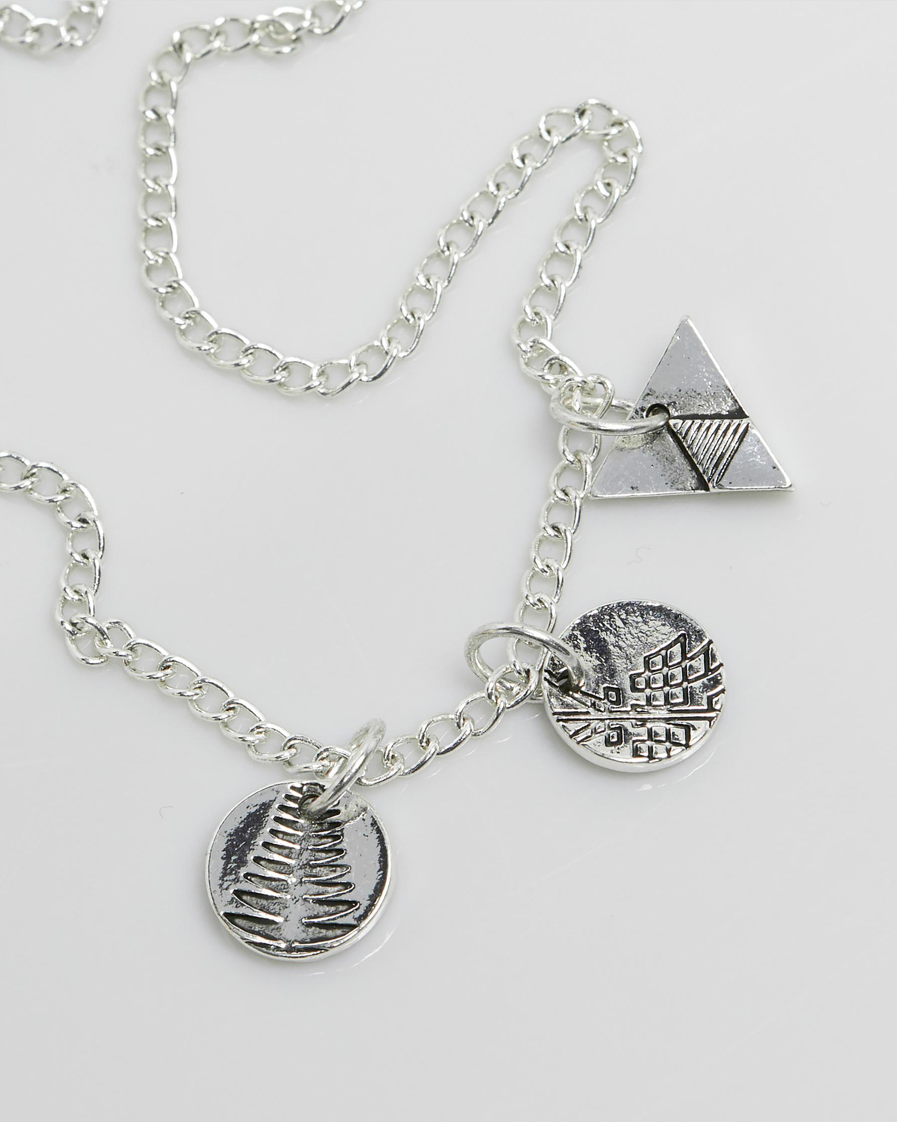 Shop Icon Brand Jazz Poster Double Charm Necklace In Silver - Fast ...