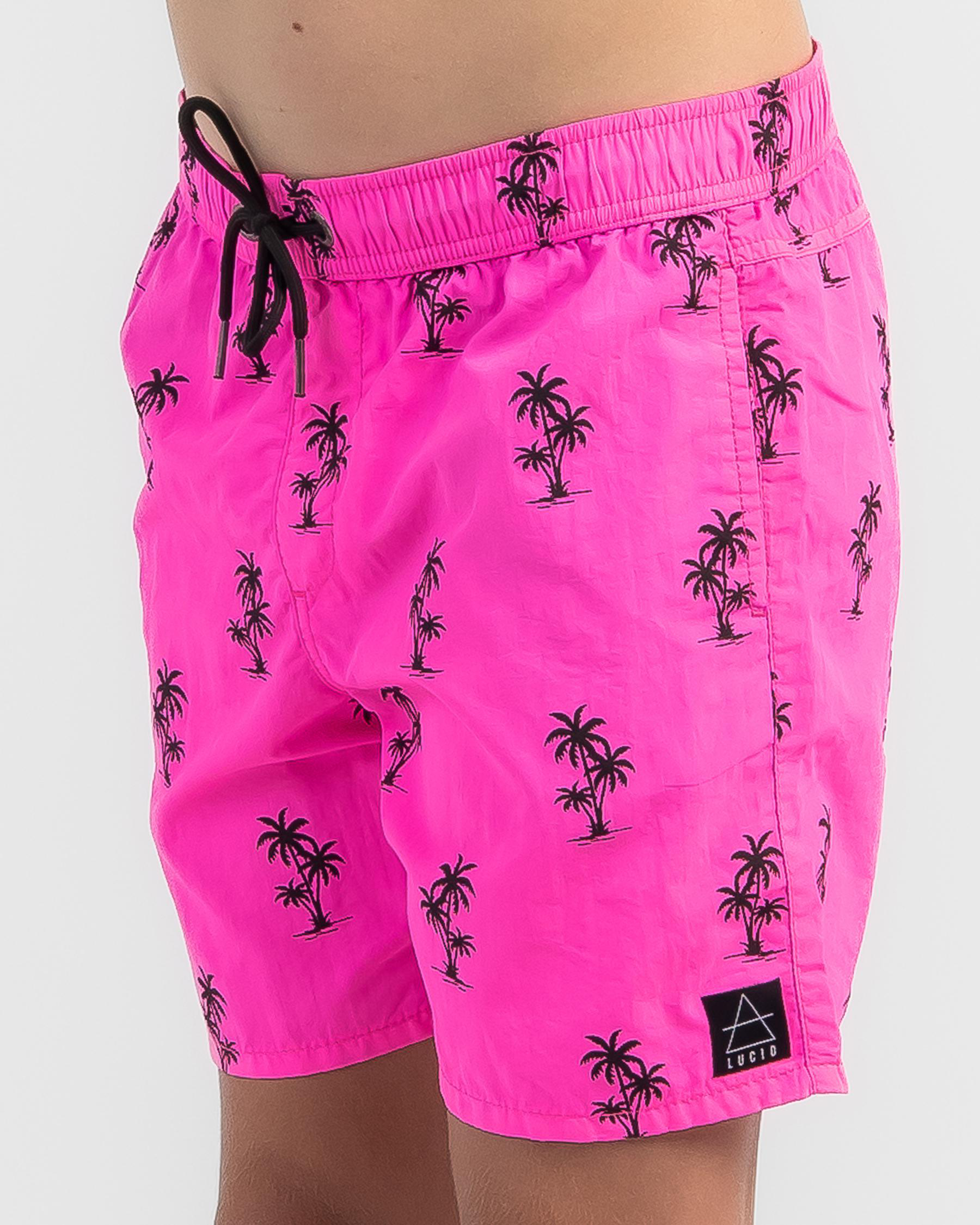 Shop Lucid Boys' Kuta Mully Shorts In Pink - Fast Shipping & Easy ...