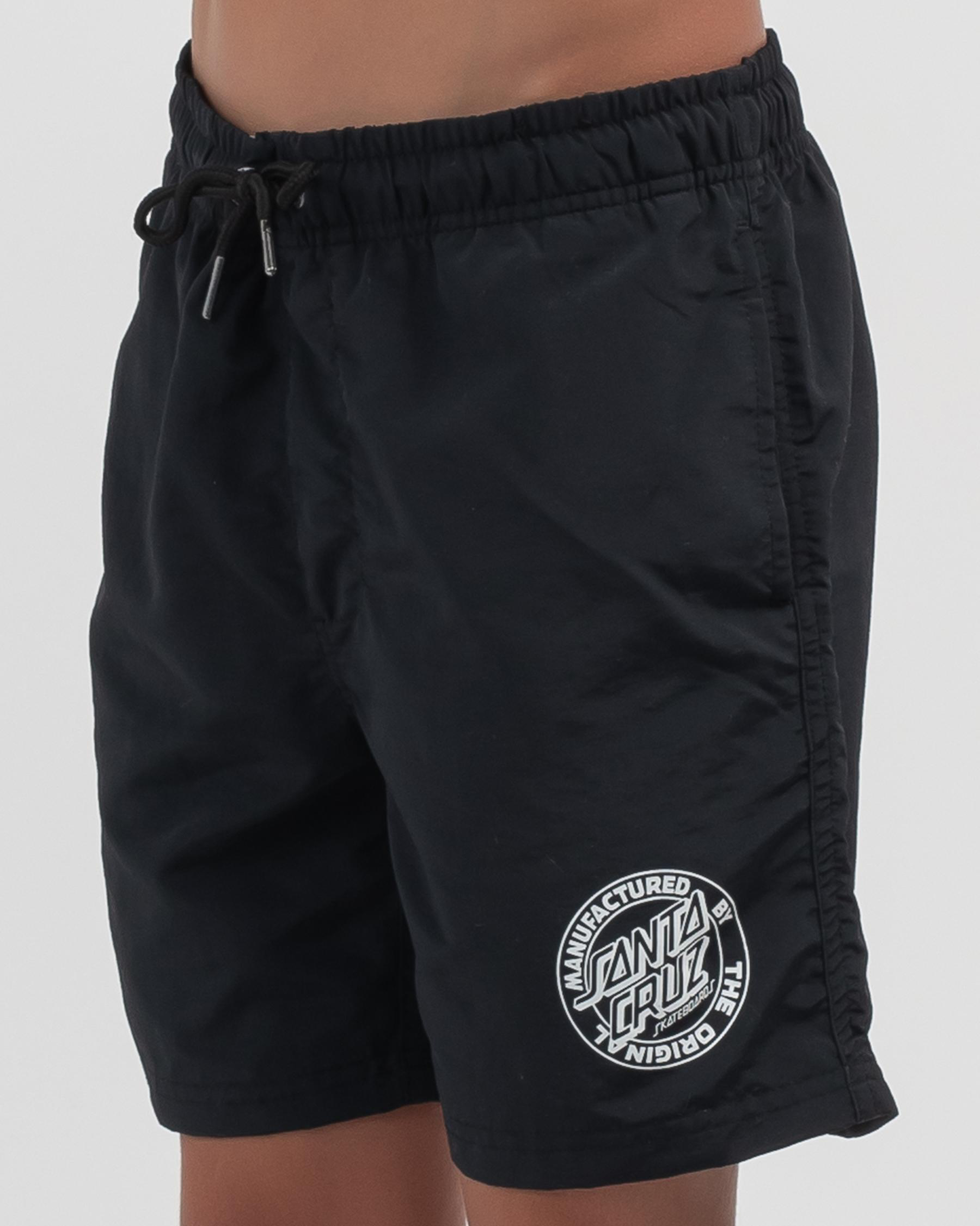 Shop Santa Cruz Boys' Cruizer Reactive Shorts In Black - Fast Shipping ...