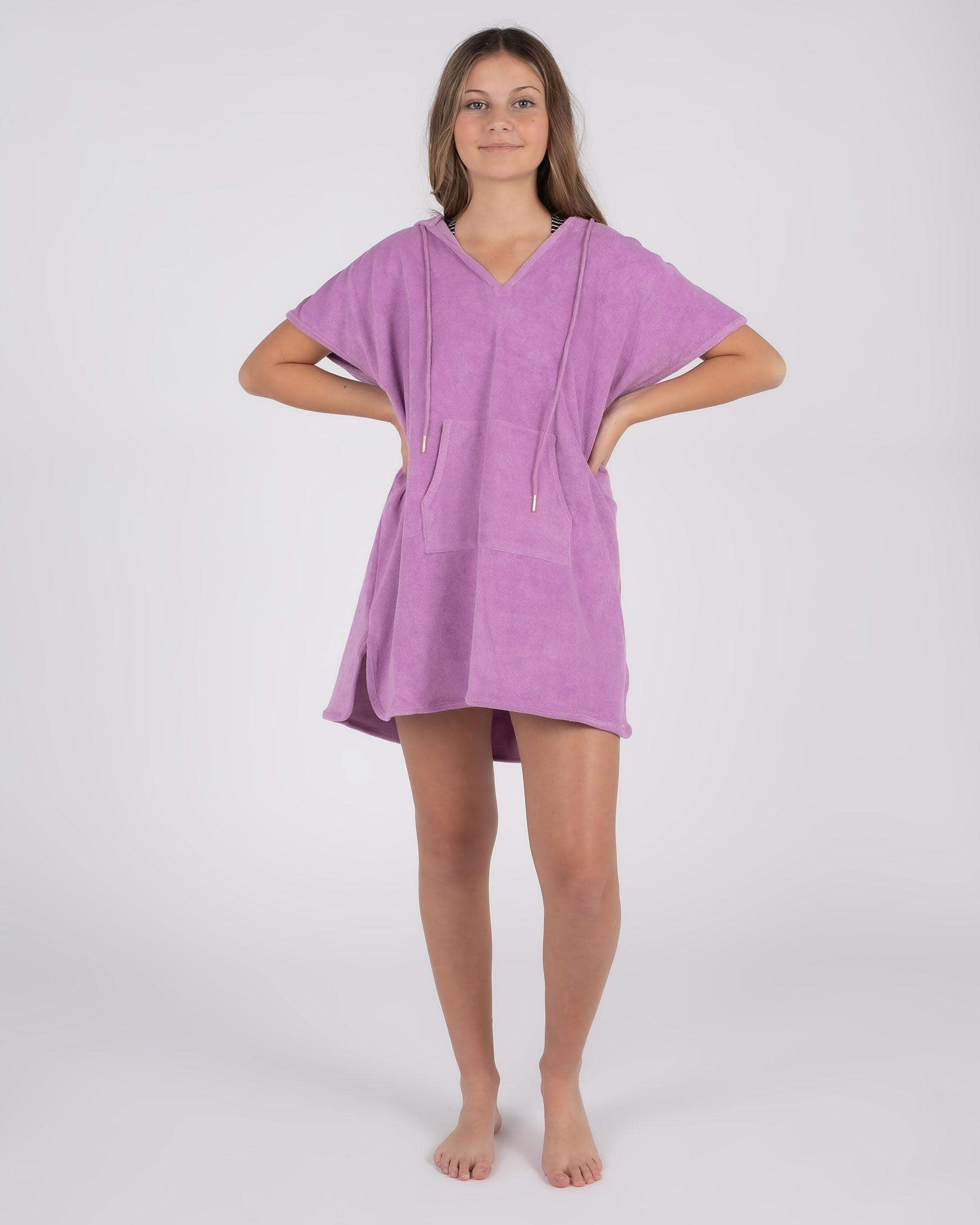 Shop Topanga Girls' Terry Beach Cover In Lilac - Fast Shipping & Easy ...