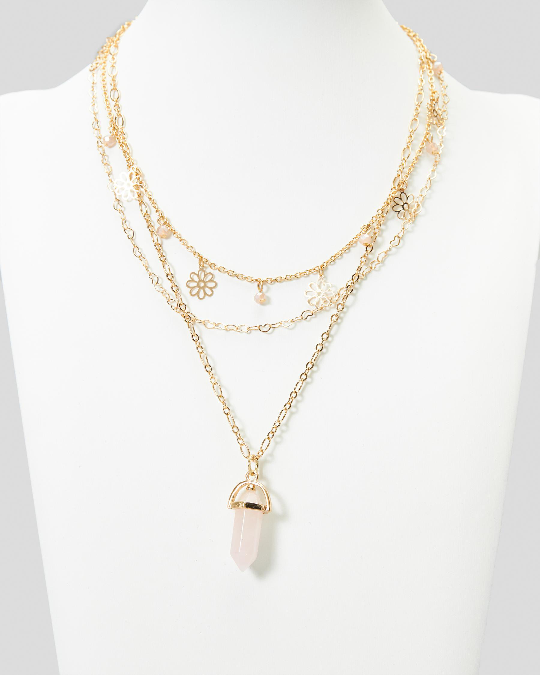 Shop Karyn In LA Peony Necklace Pack In Gold/pink - Fast Shipping & Easy Returns - City Beach ...