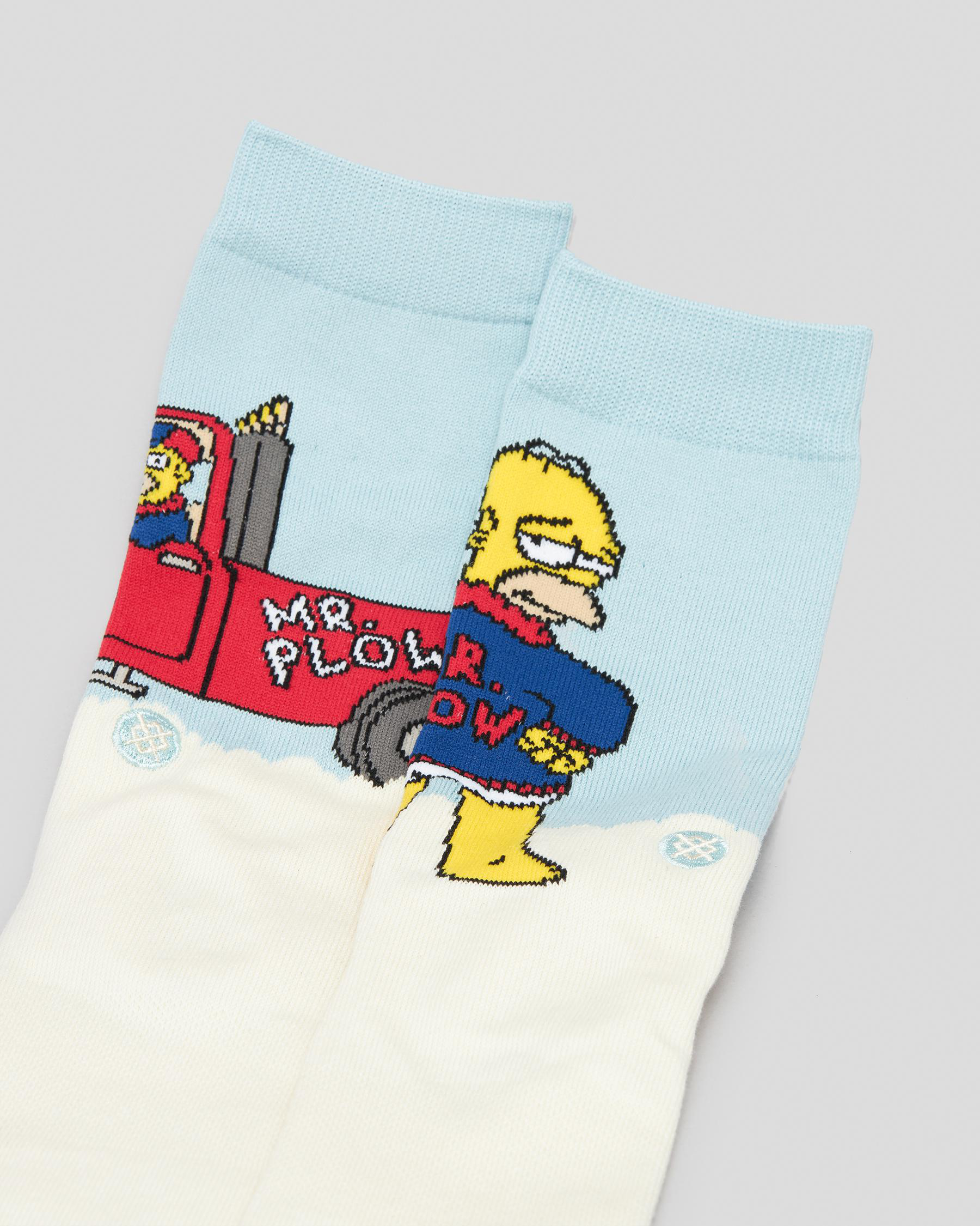 Shop Stance Mr Plow Socks In Light Blue - Fast Shipping & Easy Returns ...