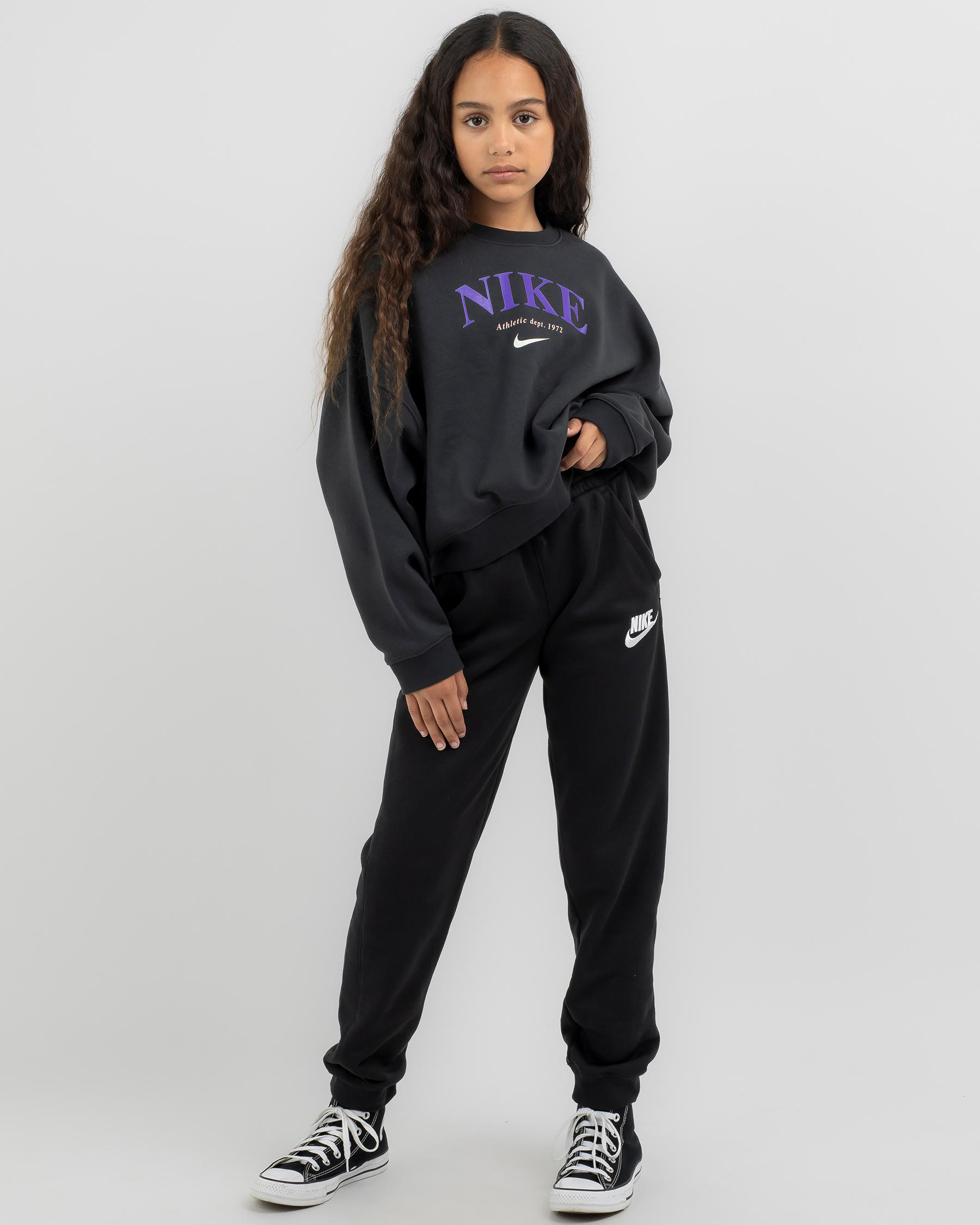 Nike Girls' Sportswear Track Pants In Black/black/white - Fast Shipping ...